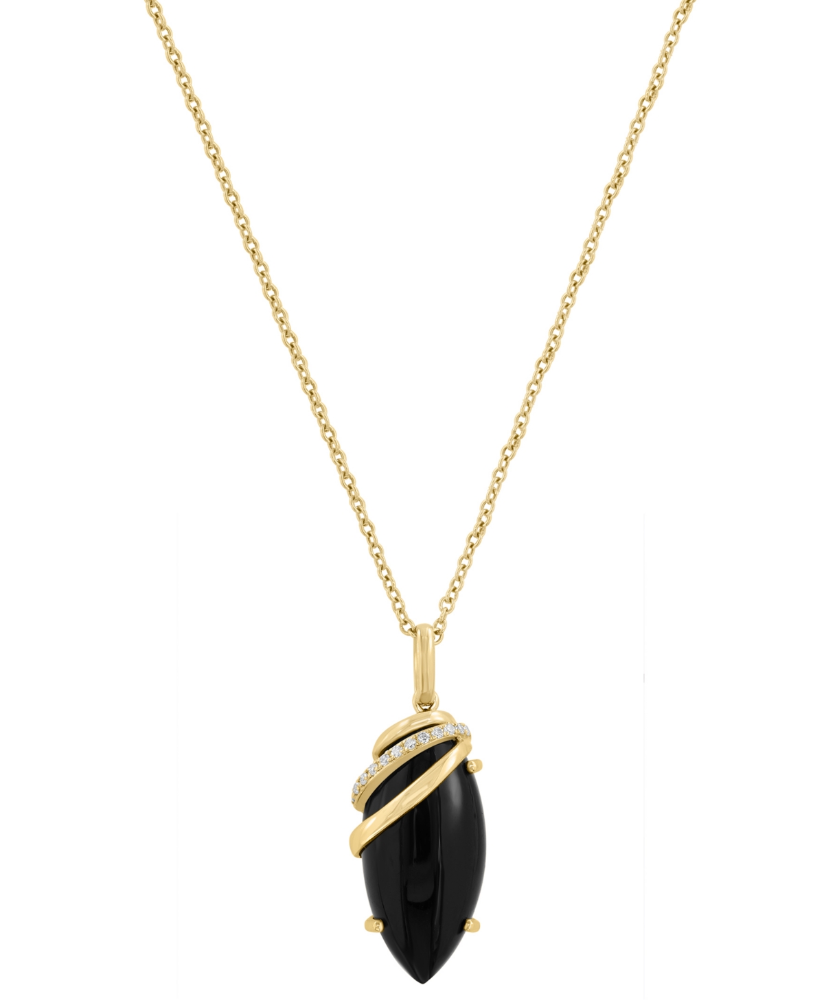 Click here for Effy Collection Onyx (20x9mm) & Diamond (1/20 ct.... prices