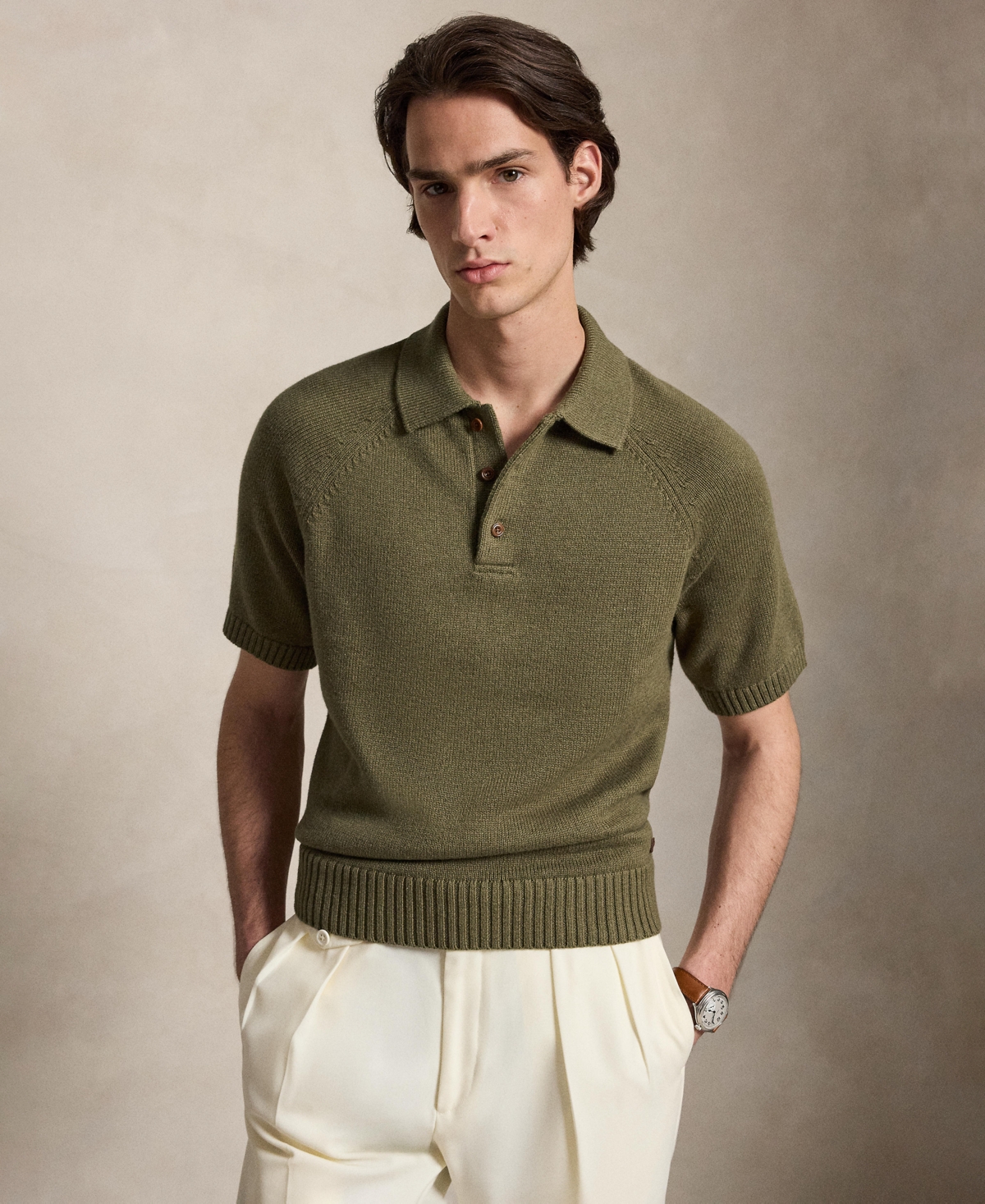 Click here for Polo Ralph Lauren Mens Thick-Gauge Cotton Polo Swe... prices