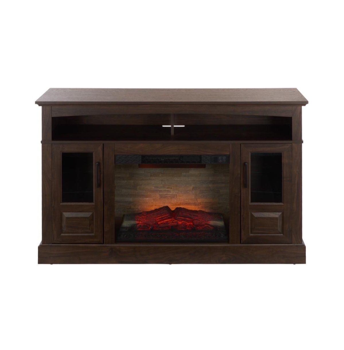 Click here for Augusta Home Tom 2 Door Wood Fireplace - Dark waln... prices