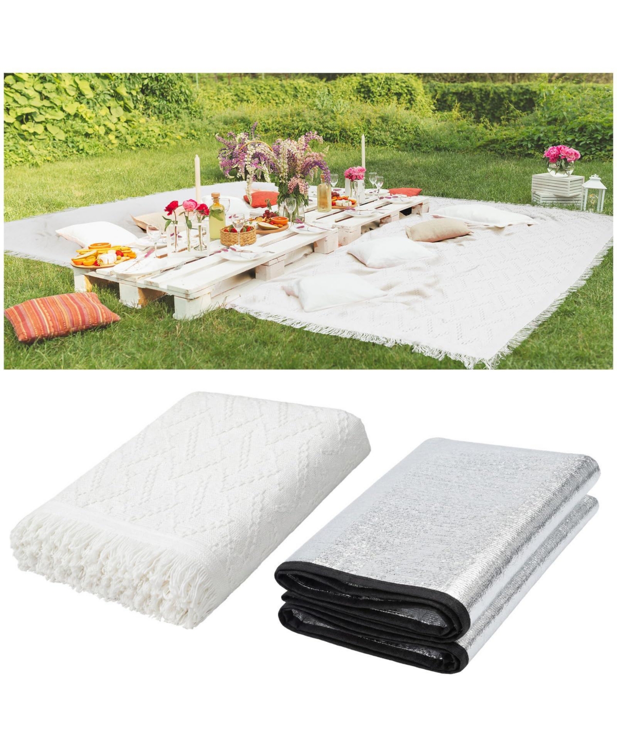 Click here for Aofar 91x 71 Picnic Blanket Beach Camping Sandproo... prices