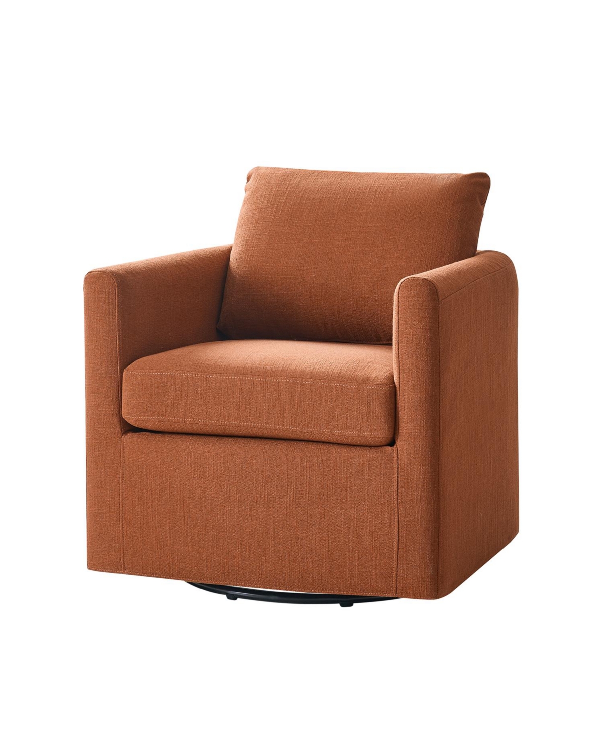 Click here for Modern Asser Slipcovered Swivel Chair - Coral prices