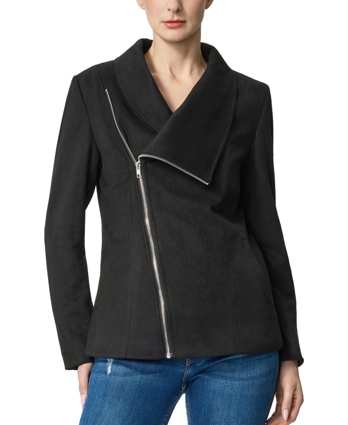 Click here for kimi + kai Womens kimi + kai Drape Collar Asymmetr... prices