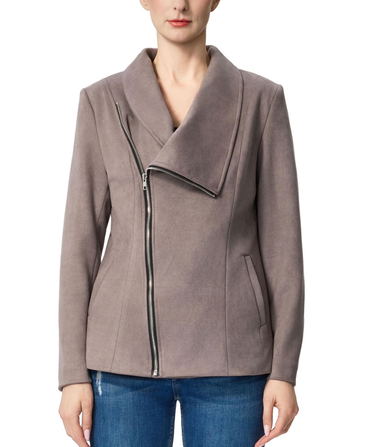 Click here for kimi + kai Womens kimi + kai Drape Collar Asymmetr... prices
