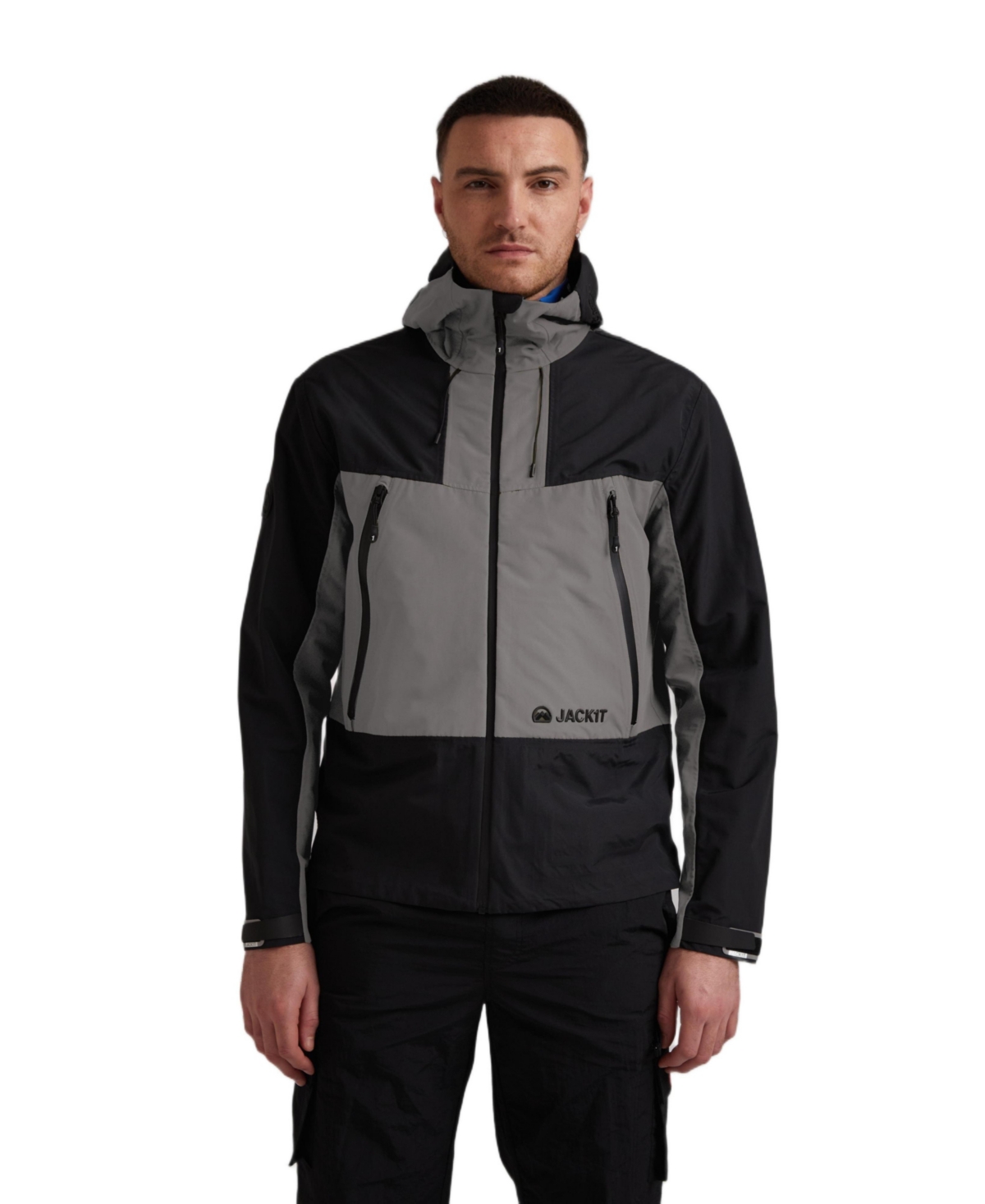 Click here for JACK1T Mens Krypton Hood Jacket - Black/grey prices