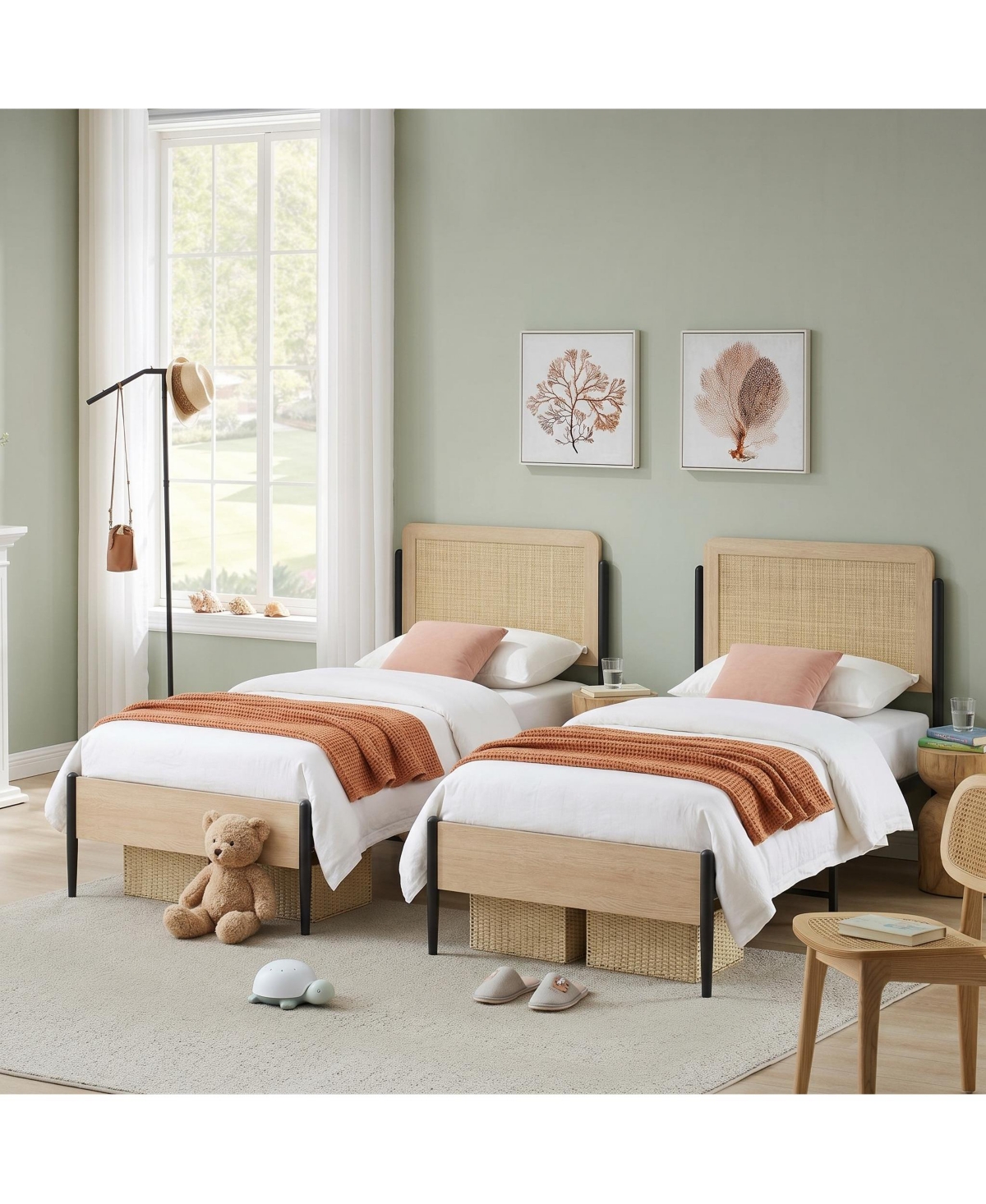 Click here for homfan 2 Pieces Full Size Metal Platform Bed Set... prices
