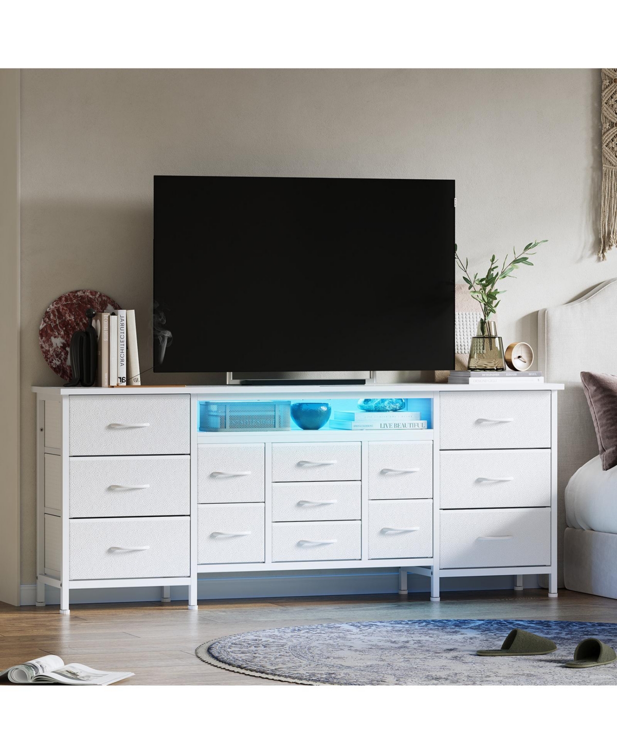 Click here for homfan 13 Drawer Tv Stand Dresser with Rgb Led Lig... prices