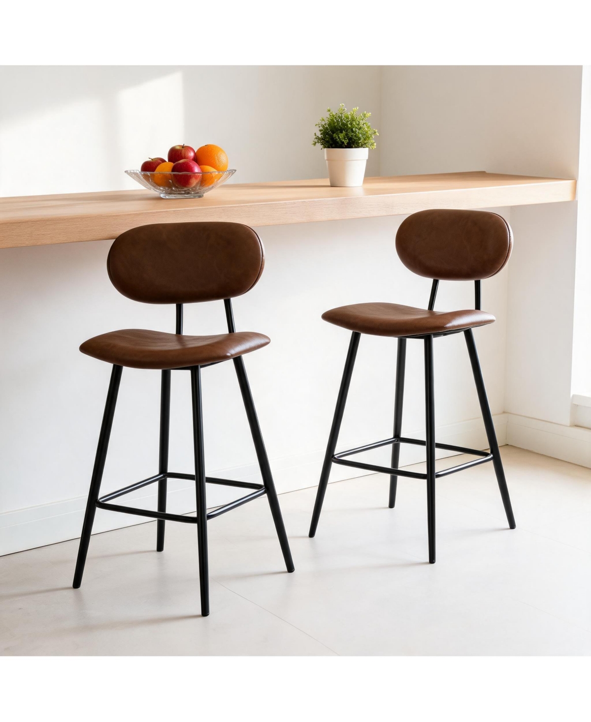 Click here for homfan 30 Inch Bar Stools Set of 2  Faux Leather C... prices
