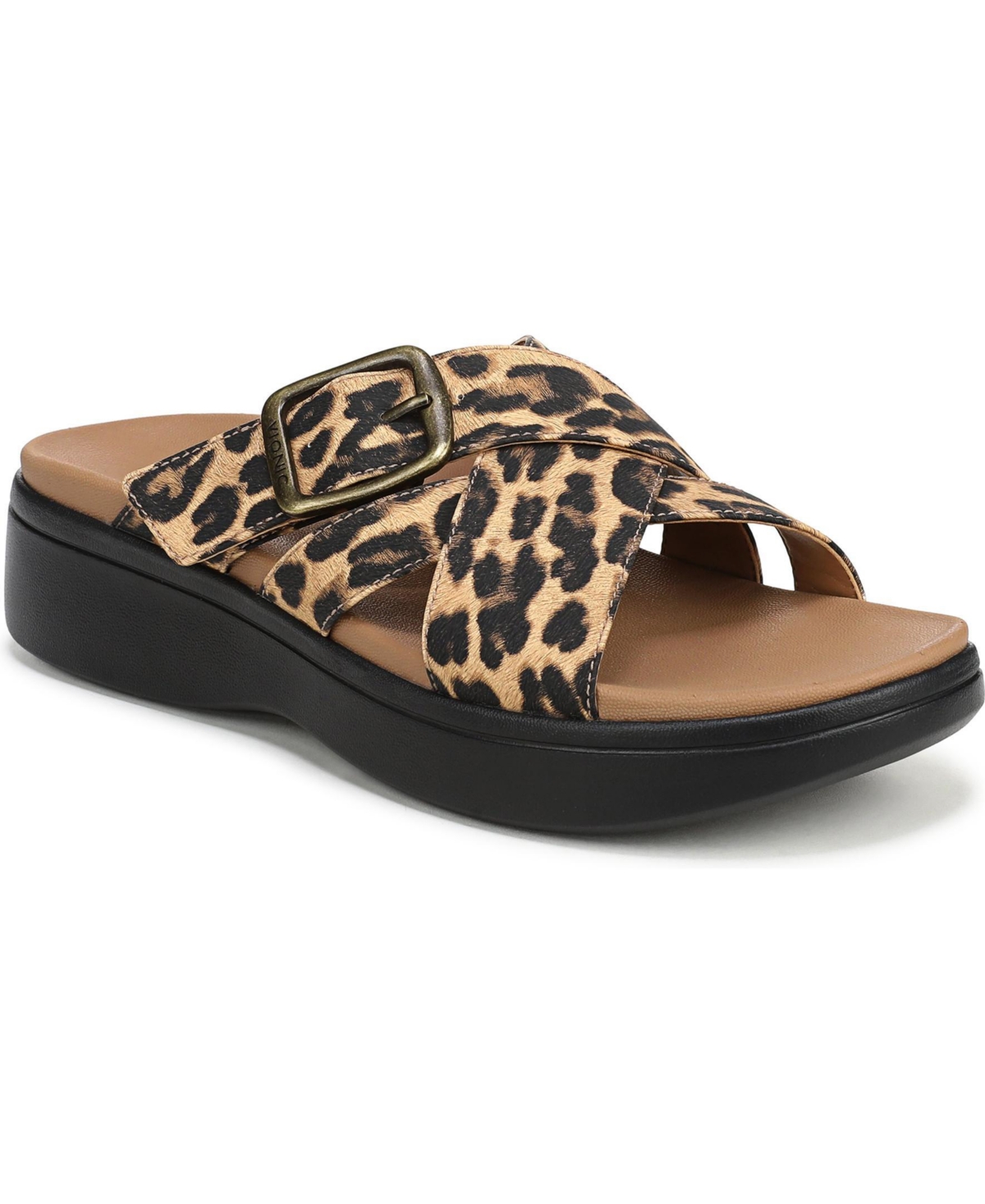 Click here for Vionic Womens Starla Slide Sandals - Tan leopard prices