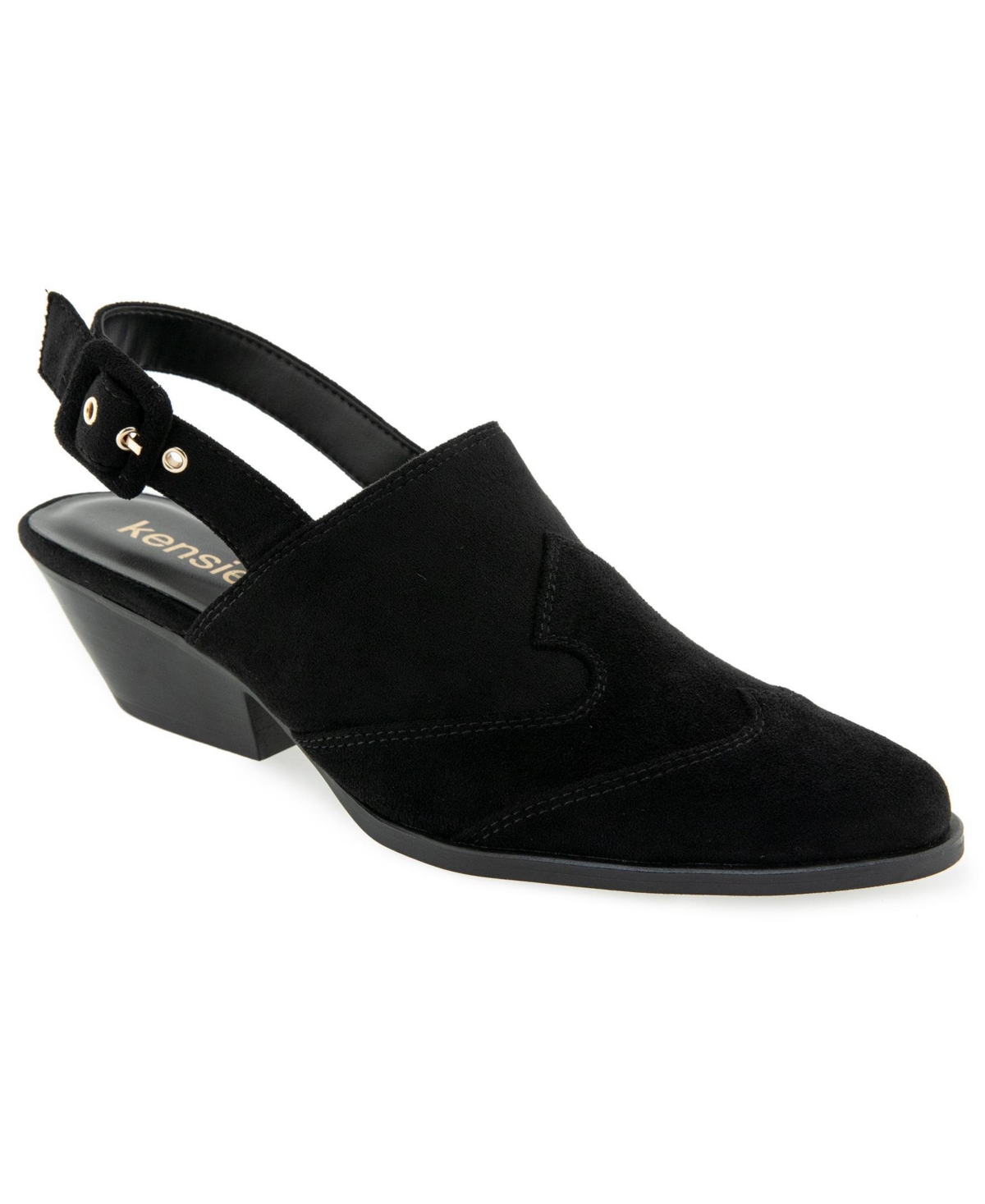 Click here for Kensie Womens Ethan Western Mule - Black prices