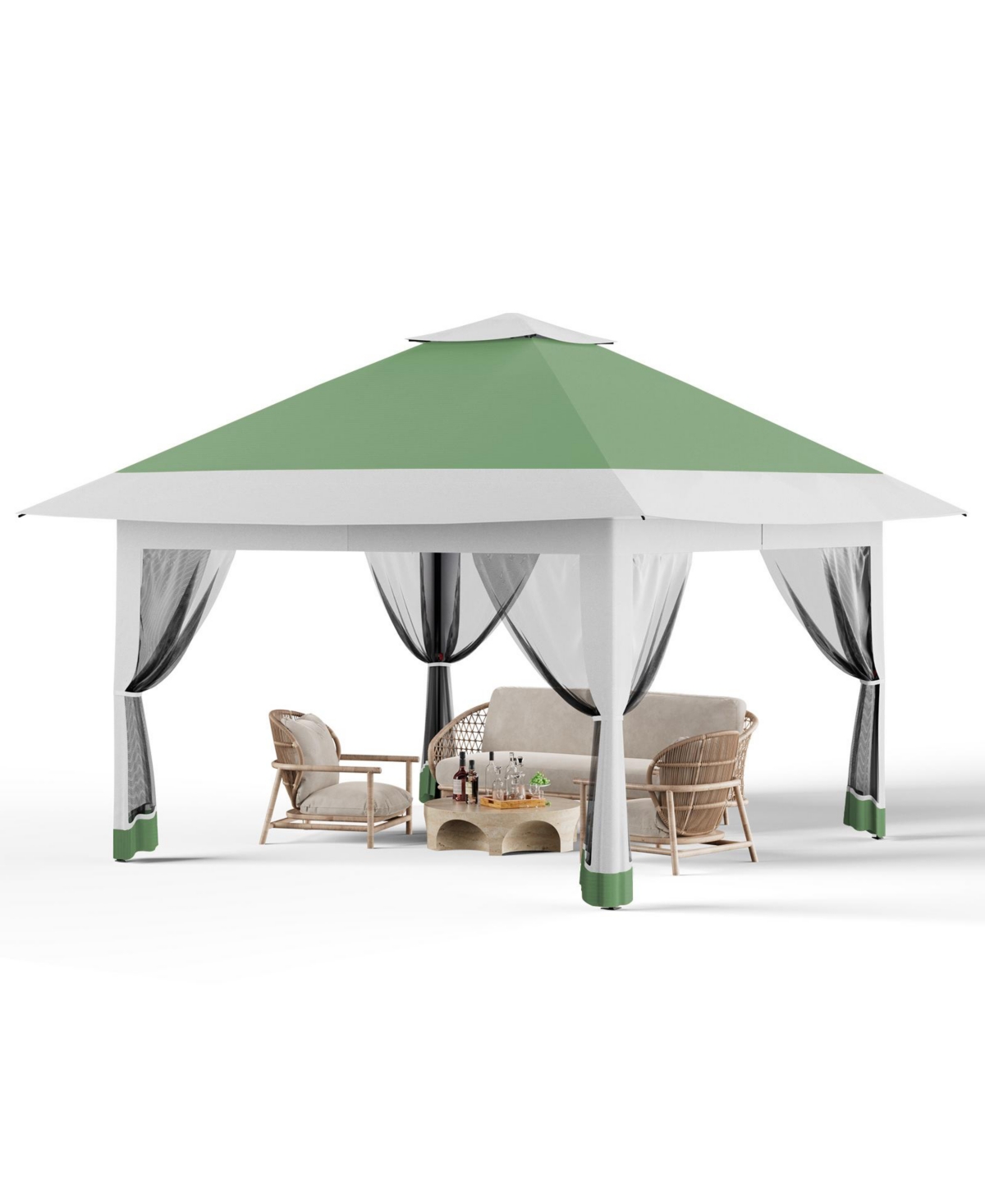 Click here for homfan 12x12 Feet Gazebo With Mosquito Netting  On... prices