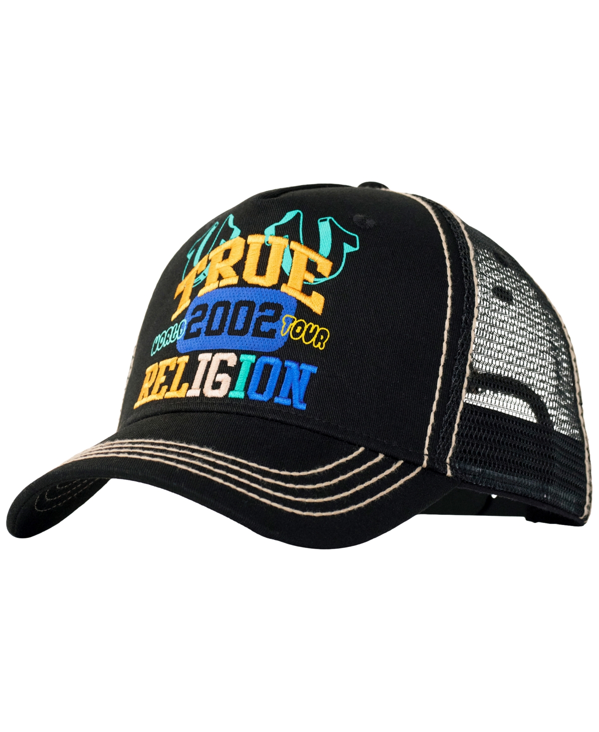 Click here for True Religion Mens World Tour Trucker Hat - Jet Bl... prices