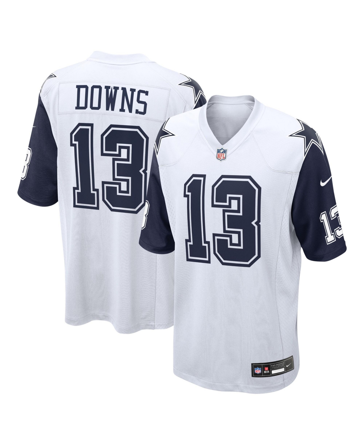 Click here for Nike Mens Caleb Downs White Dallas Cowboys Alterna... prices