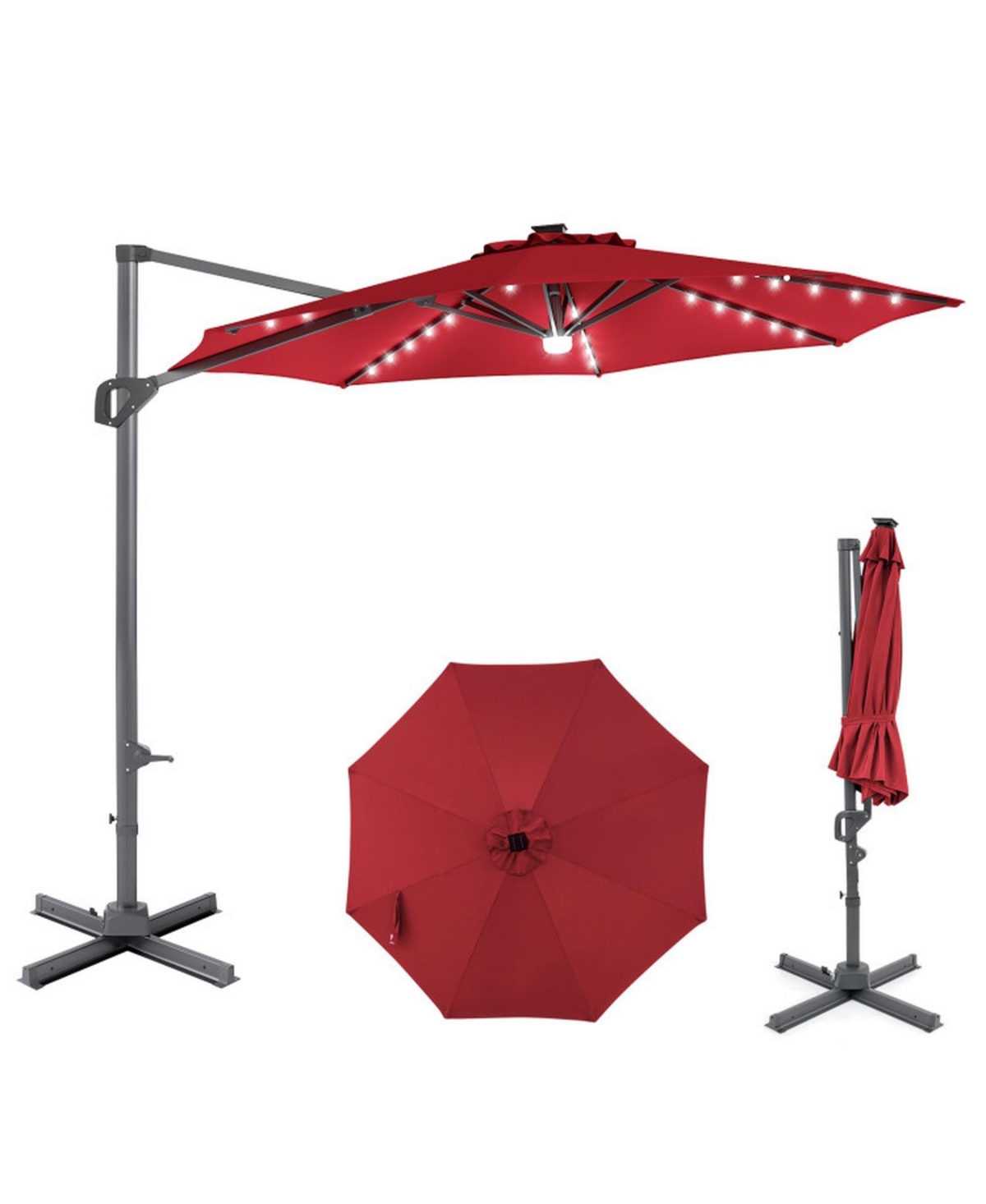 Click here for Gouun 10 Ft Cantilever Patio Umbrella with 28 Sola... prices