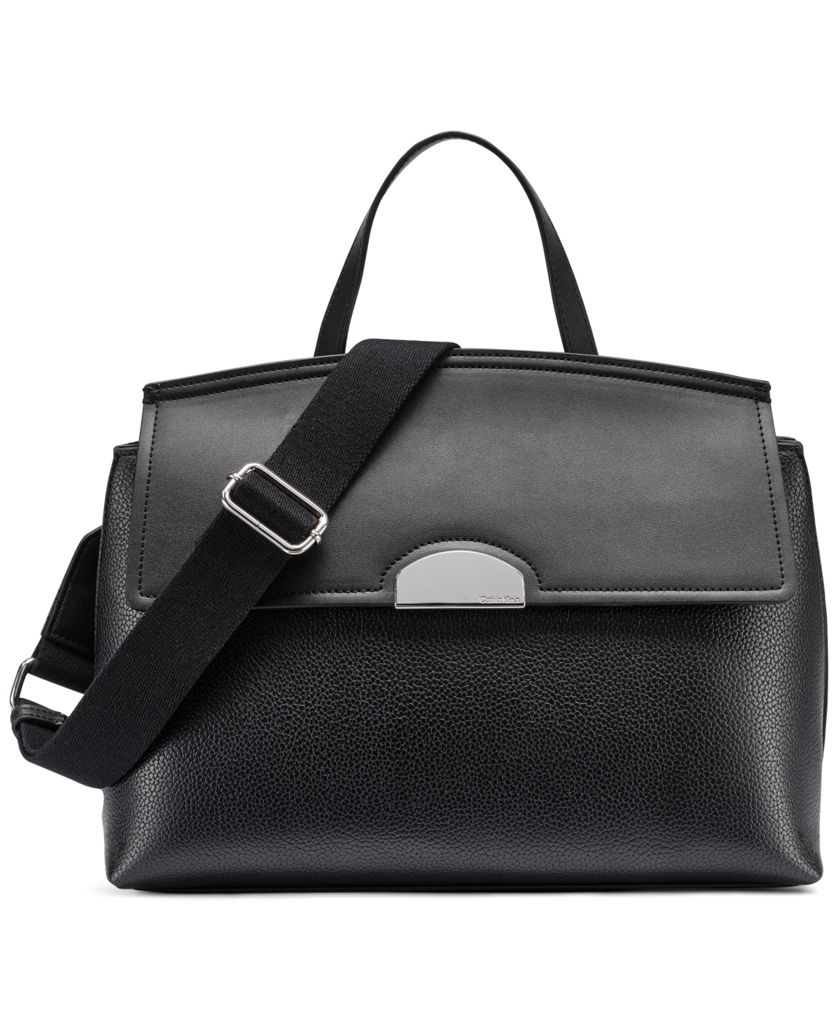 Click here for Calvin Klein Arabella Medium Satchel Handbag - Bla... prices