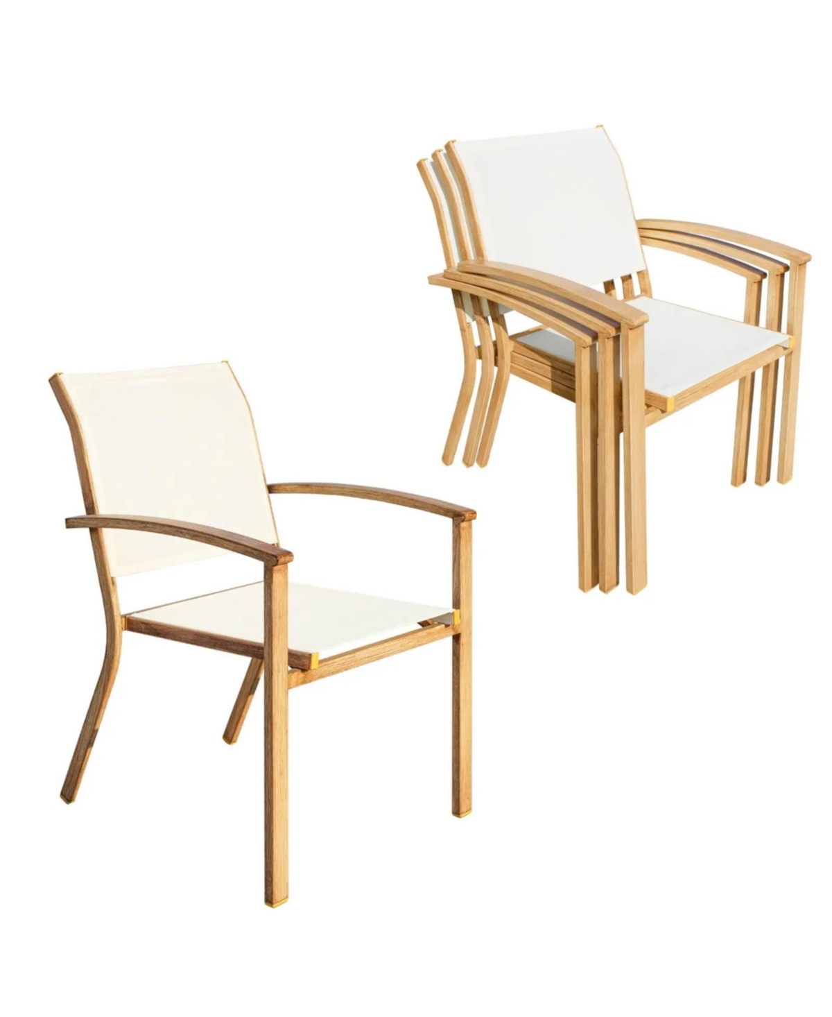 Click here for Yiortwo Set of 4 Patio Chairs  Stackable Outdoor D... prices
