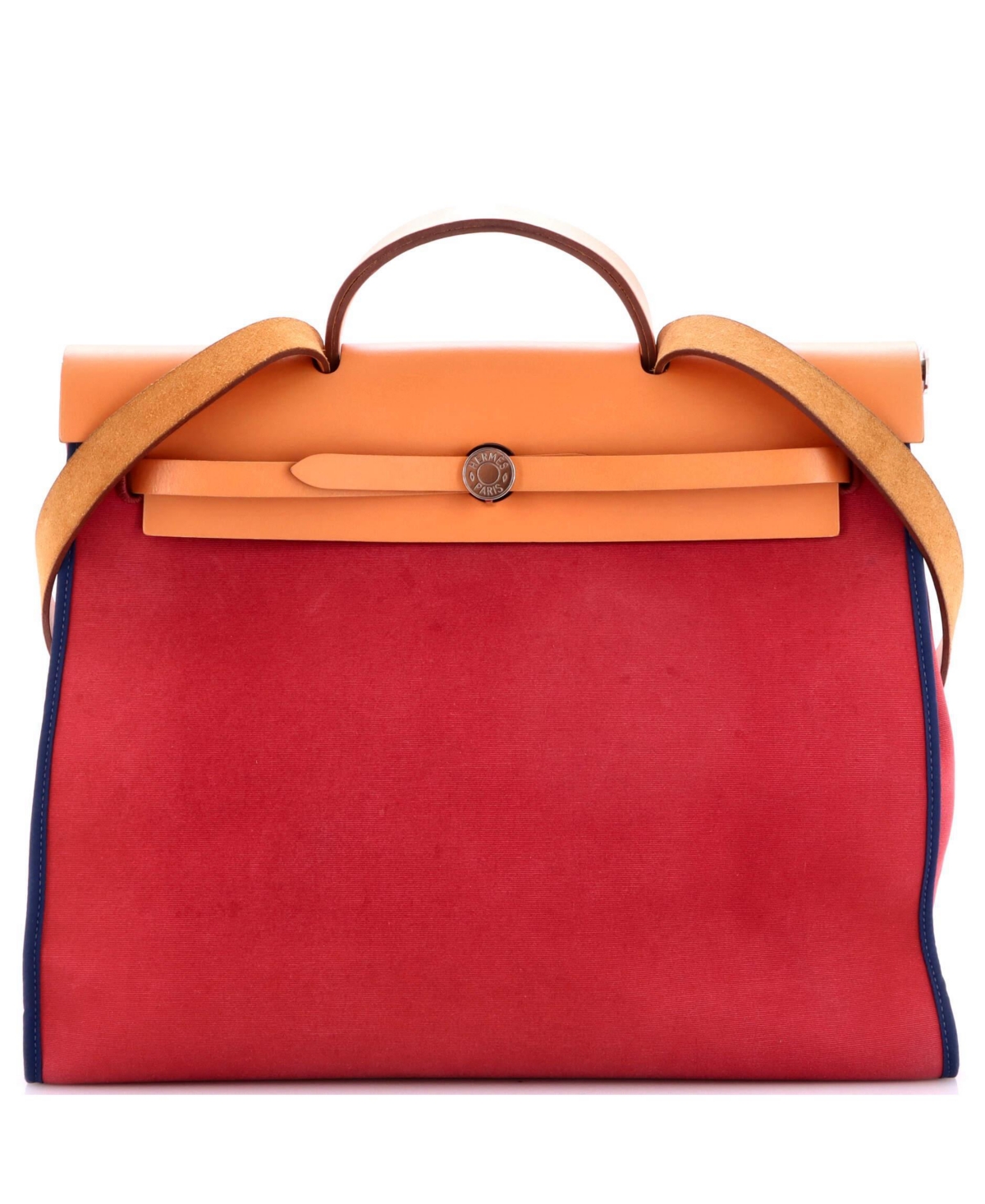Click here for Pre-Owned HERMES 39 Herbag Zip Leather and Toile prices