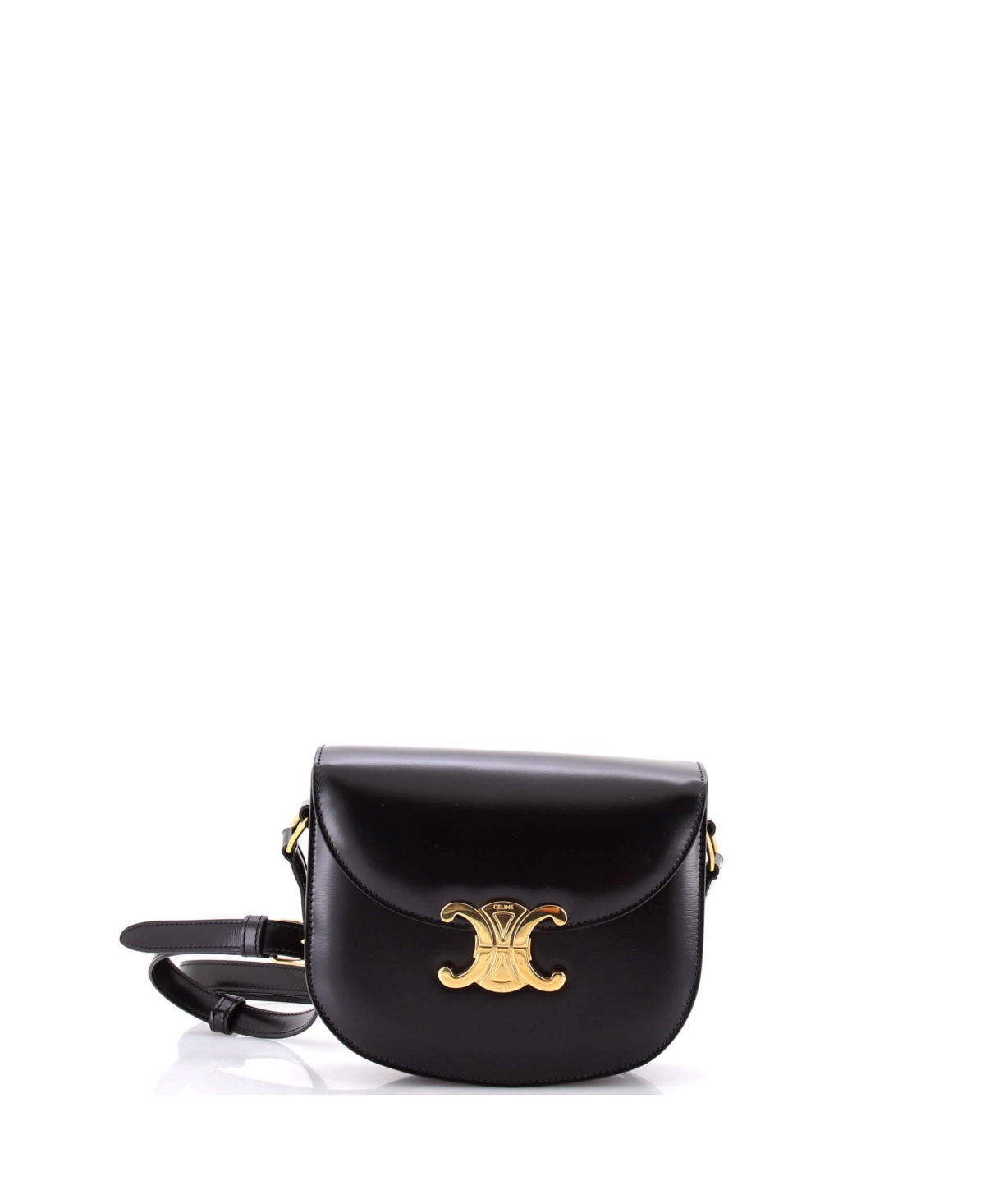 Click here for Pre-Owned Celine Triomphe Besace Clea Flap Bag Lea... prices
