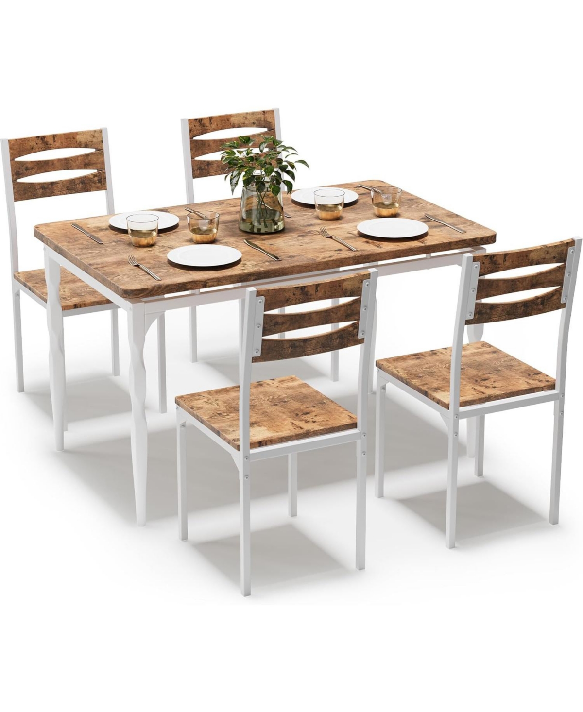 Click here for gaomon 5-Piece Industrial Dining Set  Kitchen Tabl... prices