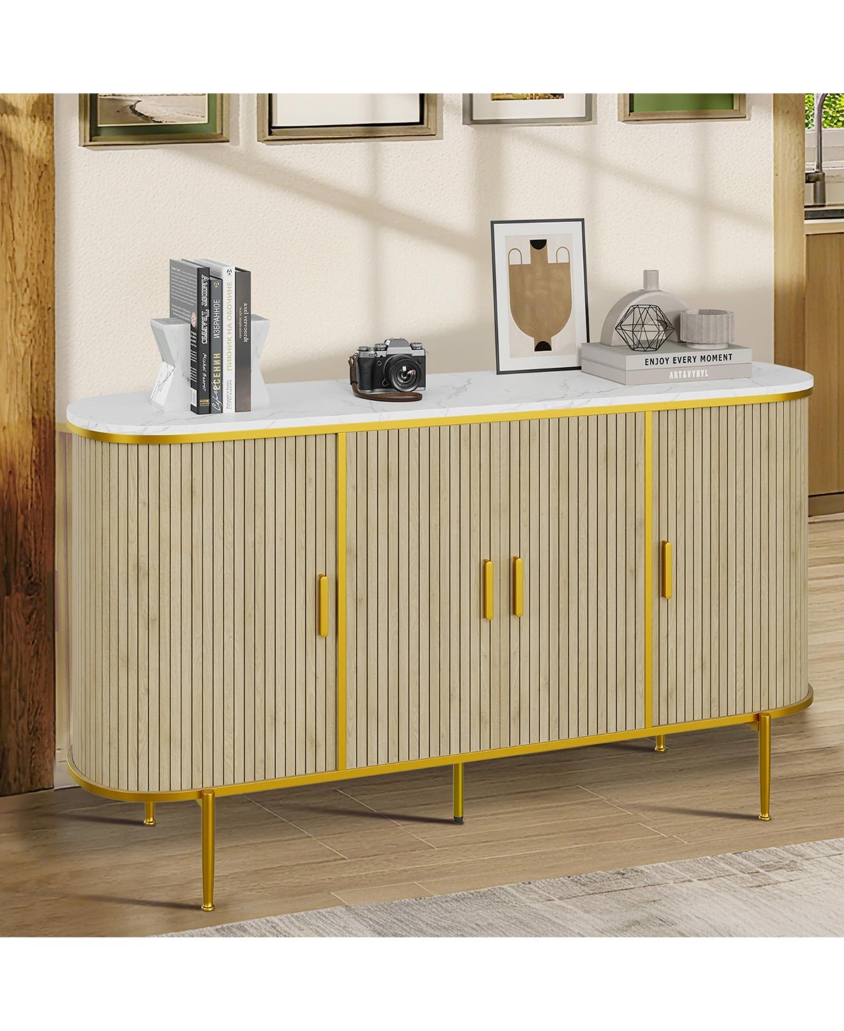 Click here for homfan Modern Buffet Cabinet with Storage - Mid Ce... prices