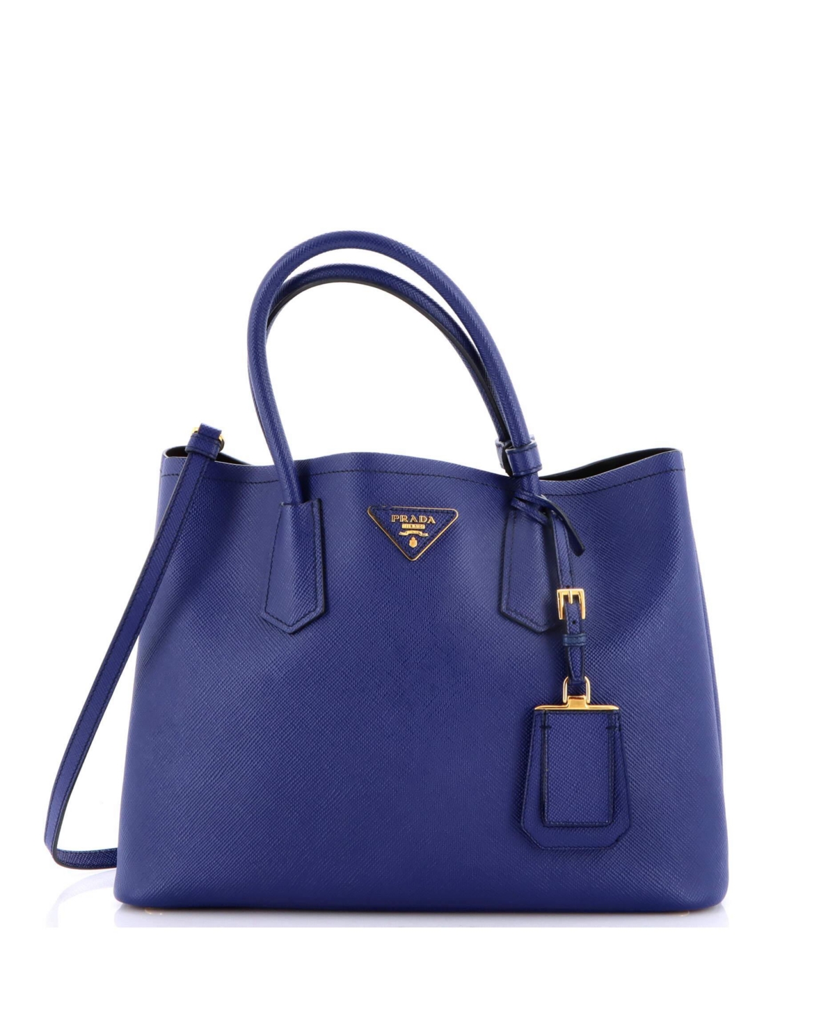 Click here for Pre-Owned Prada Medium Cuir Double Tote Saffiano L... prices