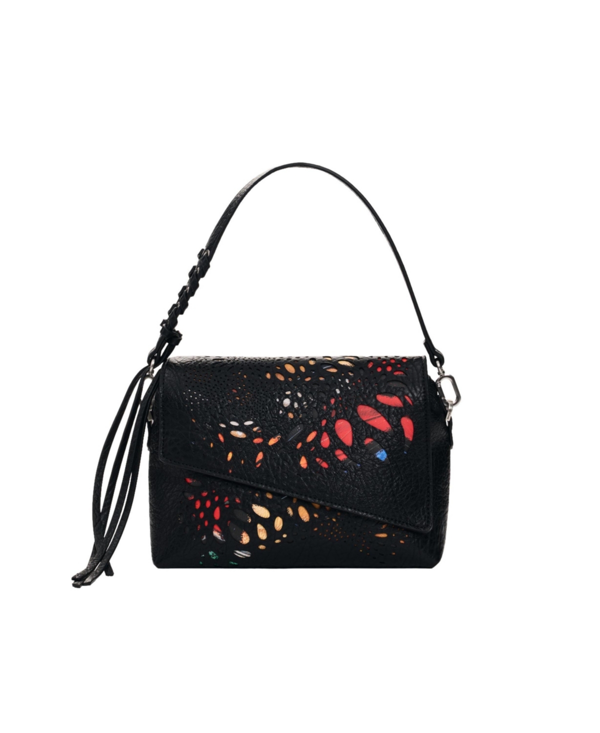 Click here for Desigual Womens Medium Cut-out Bag - Black prices