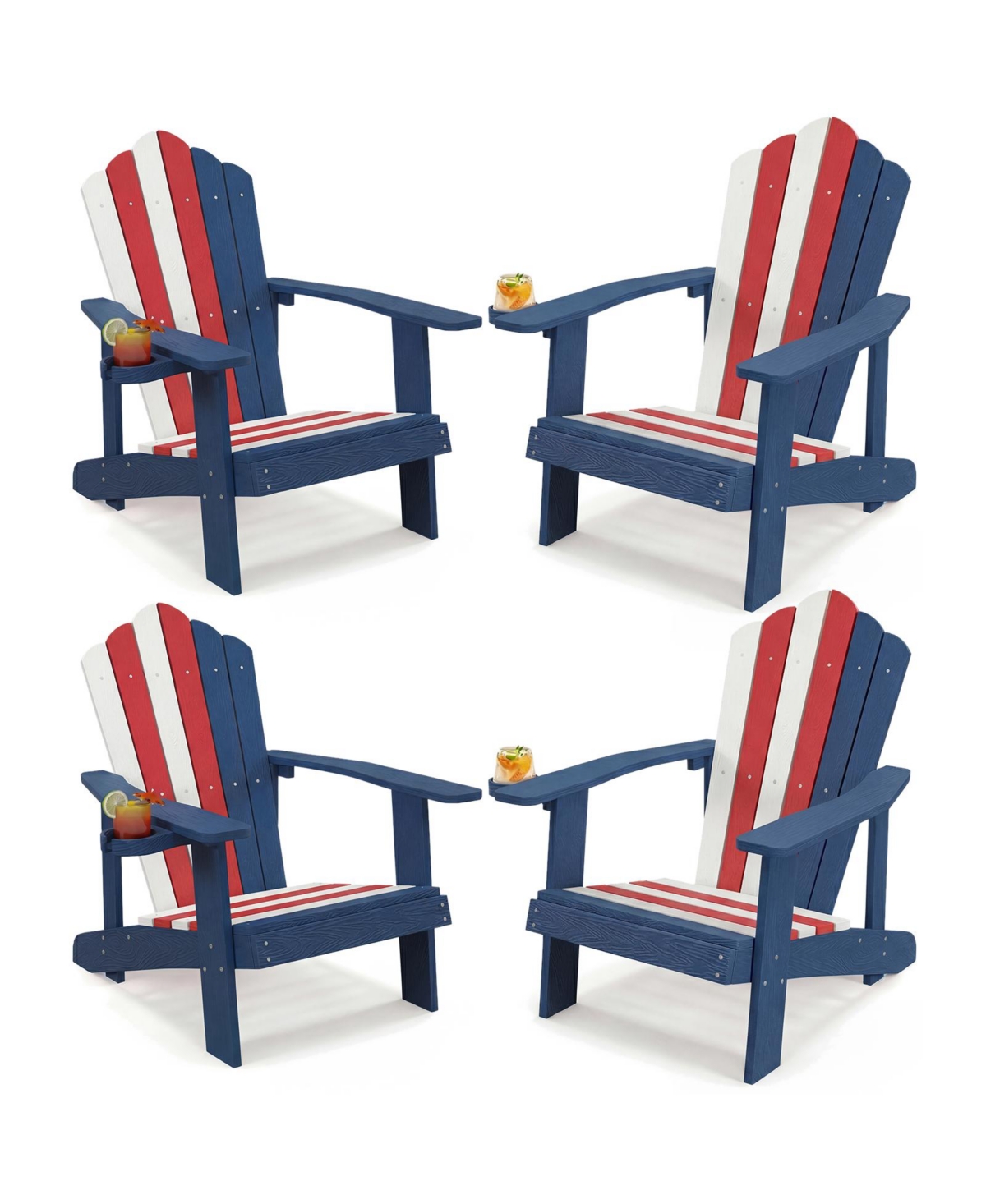 Click here for Gymax 4 Piece Oversized Adirondack Chair Lounge Ad... prices