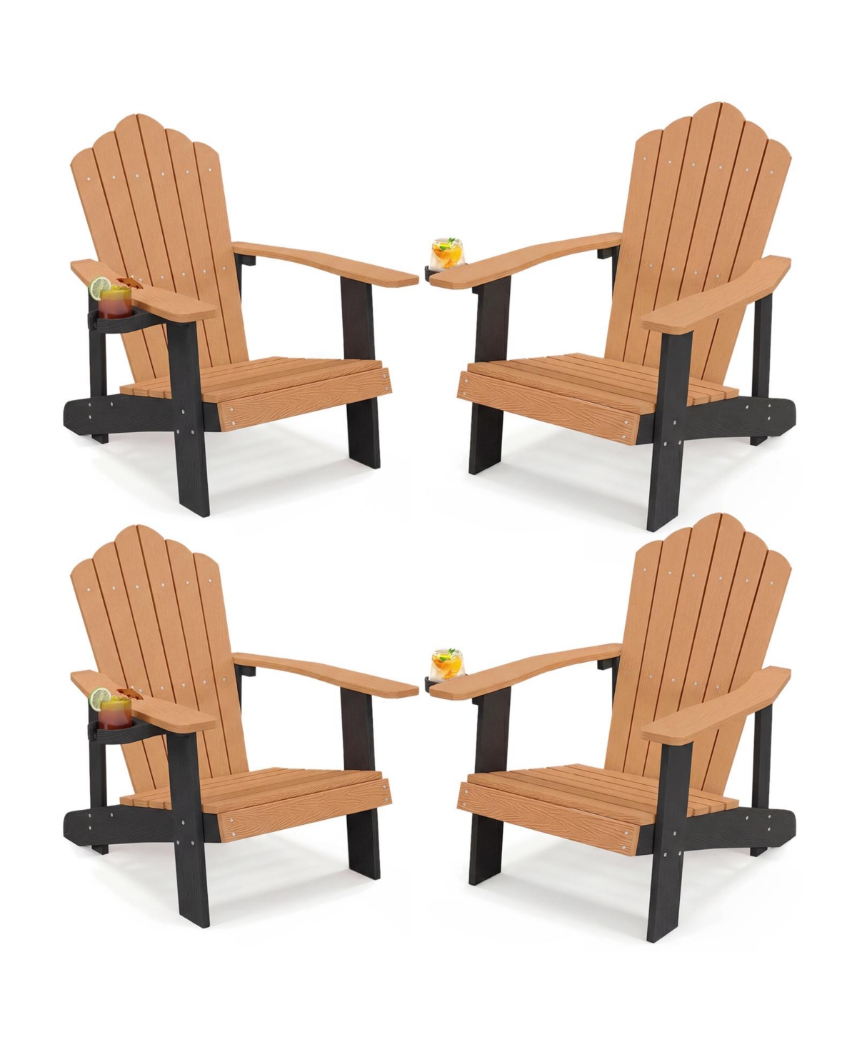 Click here for Gymax 4 Piece Oversized Adirondack Chair Lounge Ad... prices