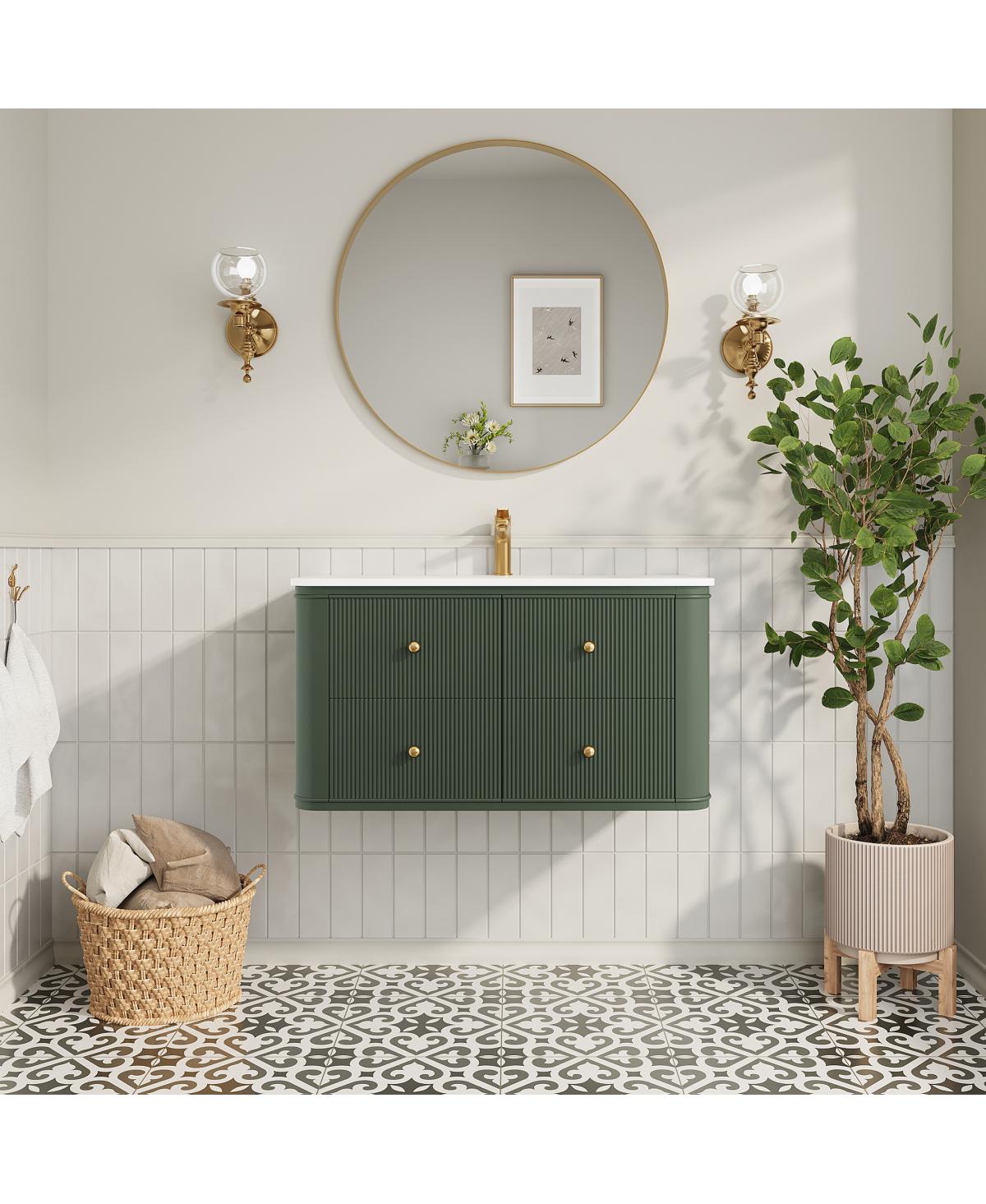 Click here for Sillysis 30 Wall-Mounted Bathroom Vanity with Acry... prices