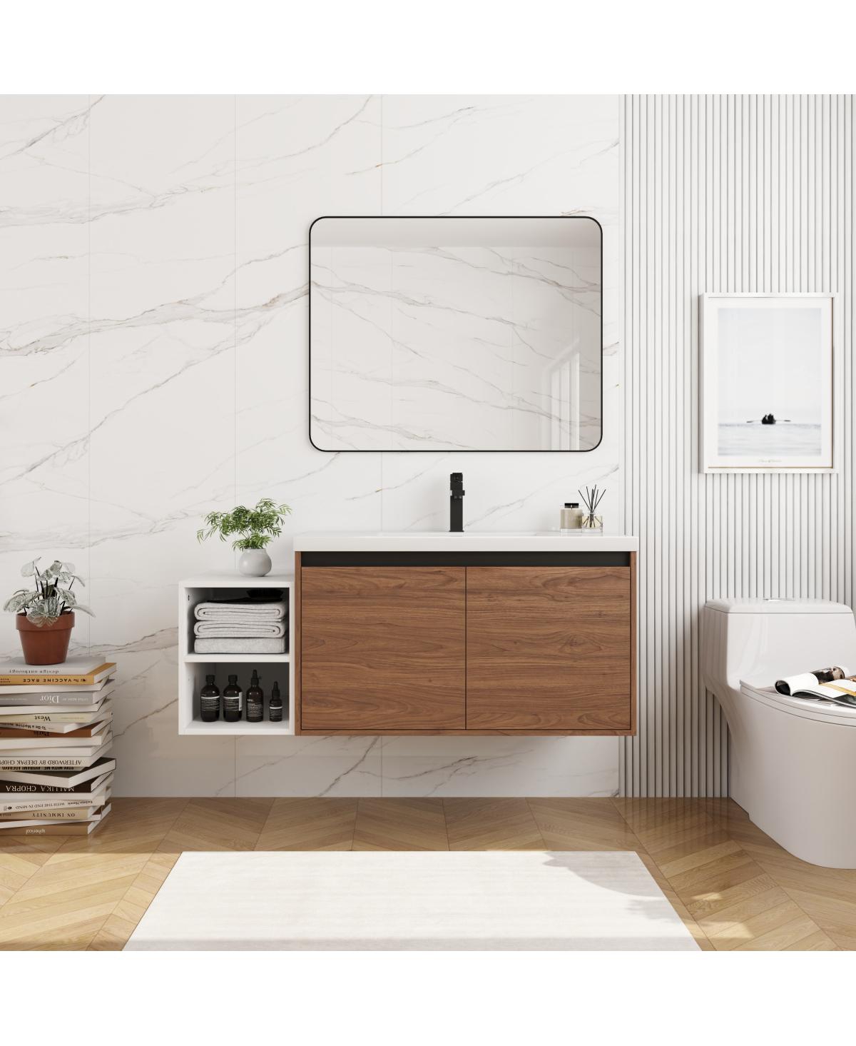 Click here for Sillysis 47 Inch Wall Mounted Bathroom Vanity with... prices