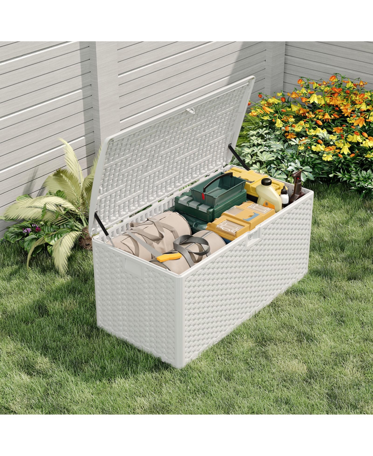 Click here for homfan 120 Gallon Outdoor Deck Large Storage Box â... prices