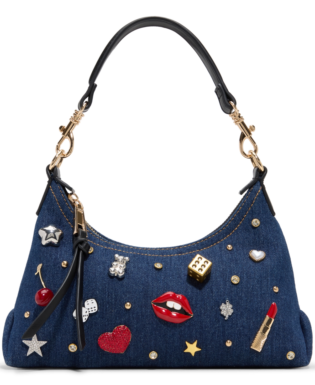 Click here for Aldo Applique Small Shoulder Handbag - Denim prices
