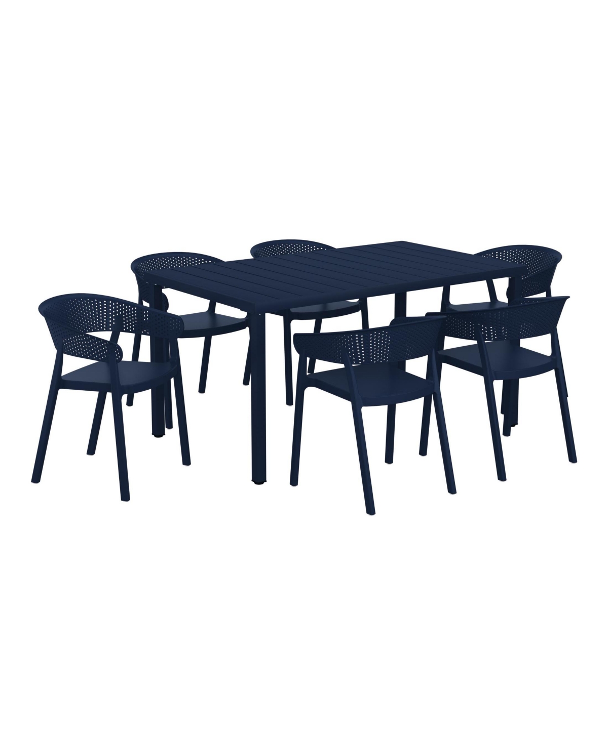 Click here for 7-Piece Outdoor Metal Rectangle Patio Dining Table... prices