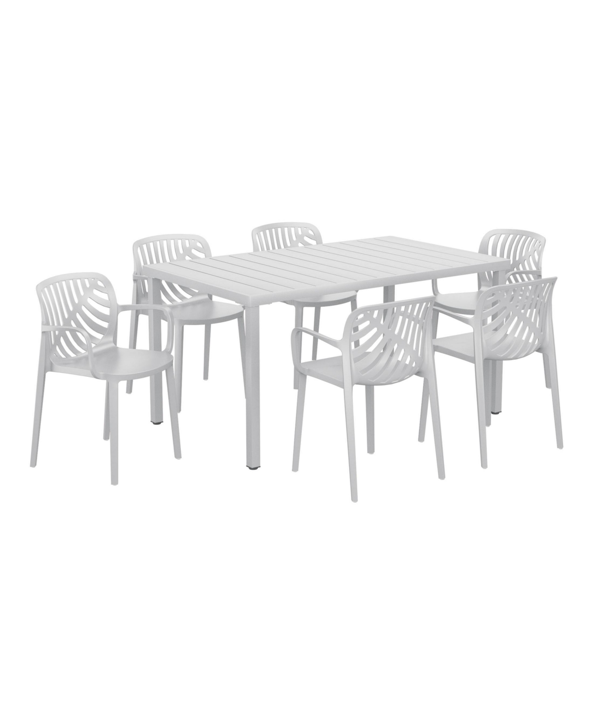 Click here for 7-Piece Outdoor Metal Rectangle Patio Dining Table... prices
