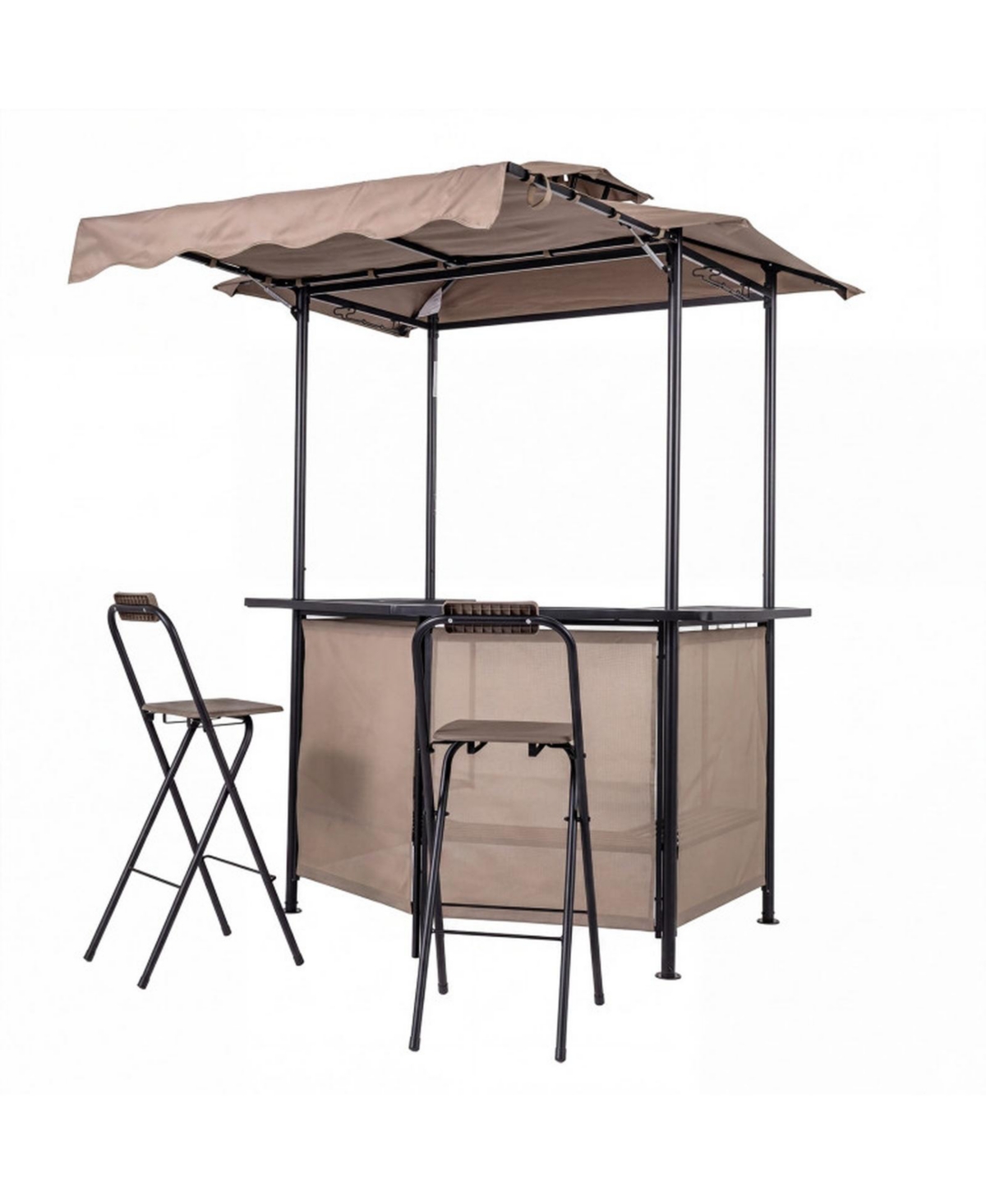 Click here for Sugift 3-Piece Patio Bar Set with Grill Gazebo and... prices