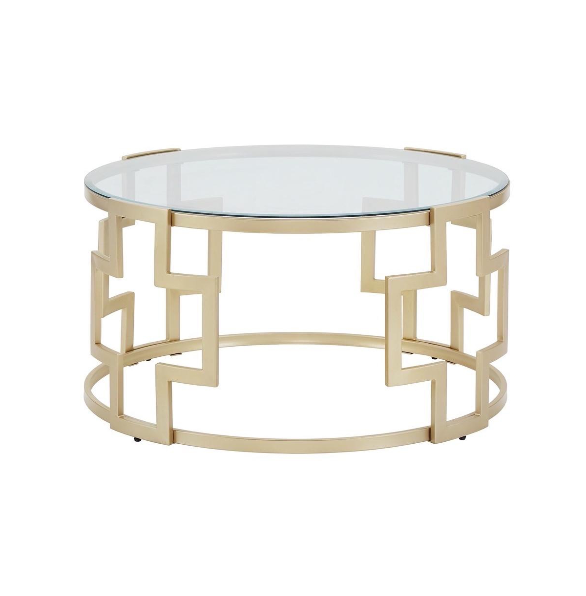 Click here for iNSPIRE Q Cava Glass Top Coffee Table - Matte gold... prices