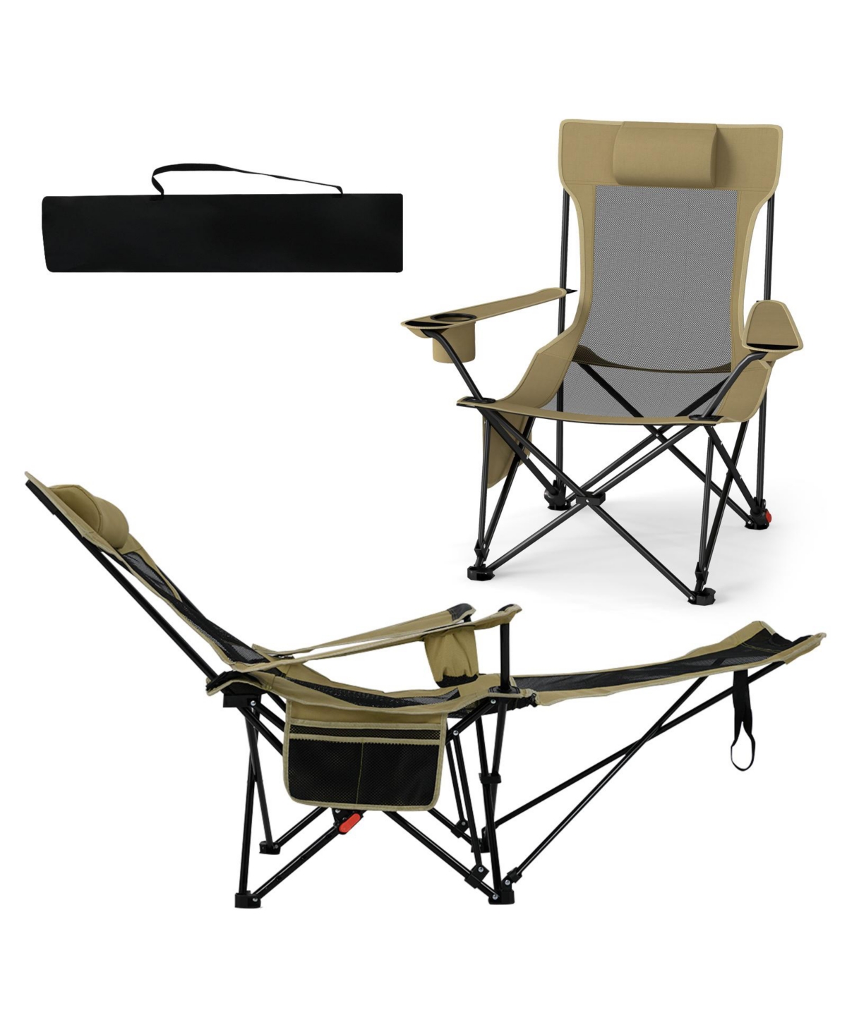 Click here for Mecale Reclining Camping Chair with Removable Foot... prices