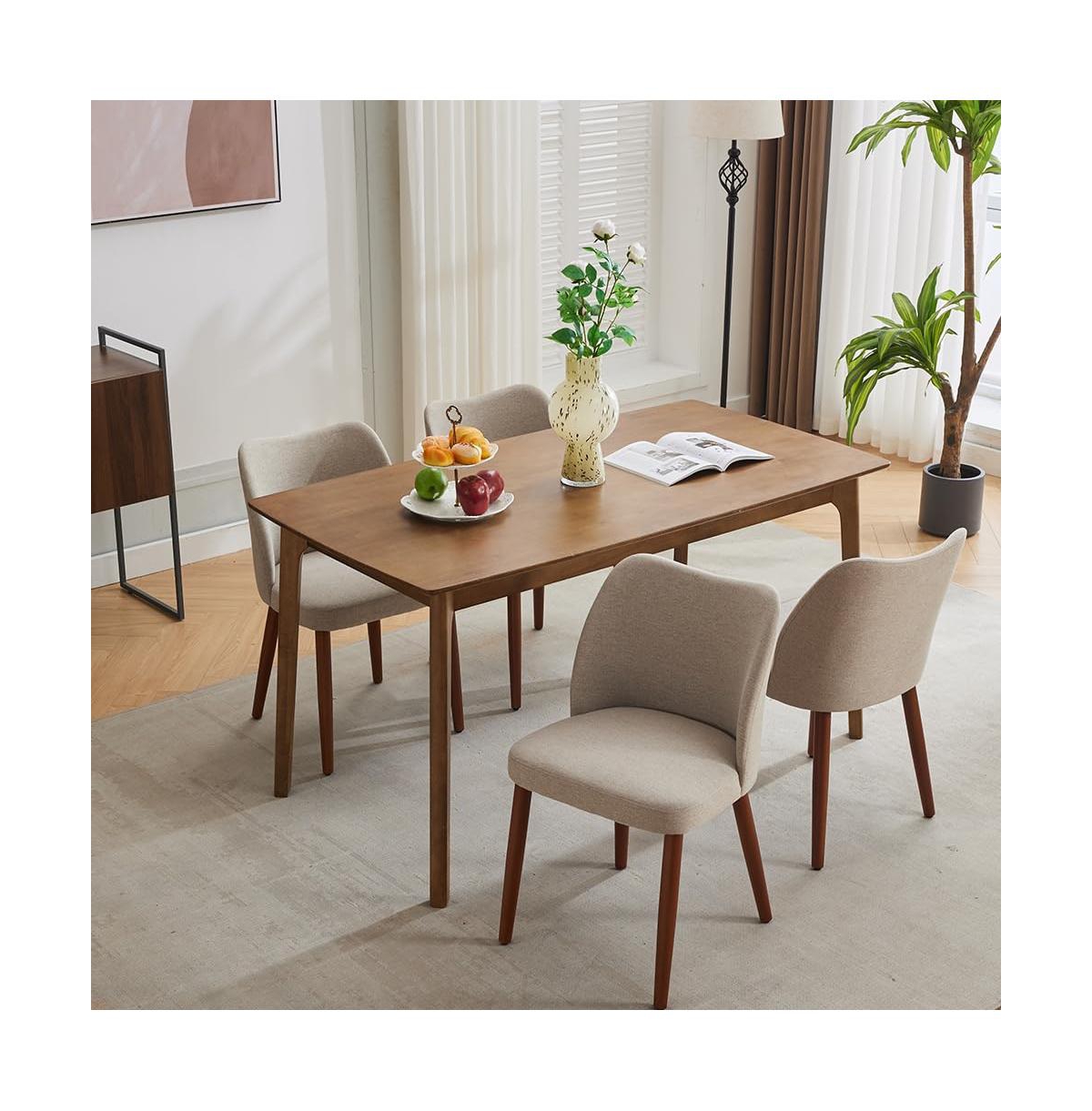 Click here for gaomon Set of 4 Linen Upholstered Dining Side Chai... prices