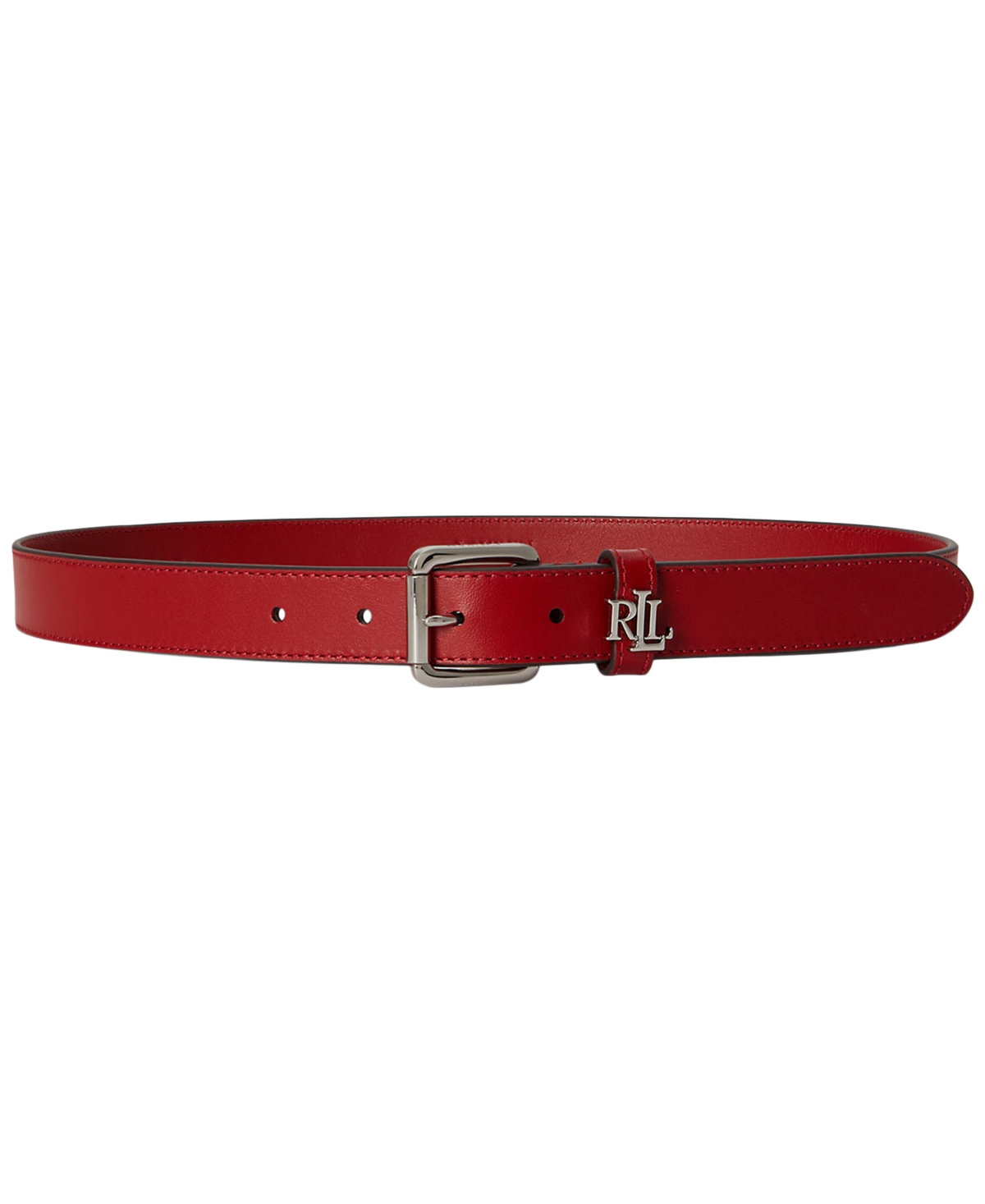 Click here for Lauren Ralph Lauren Logo Keeper Leather Skinny Bel... prices