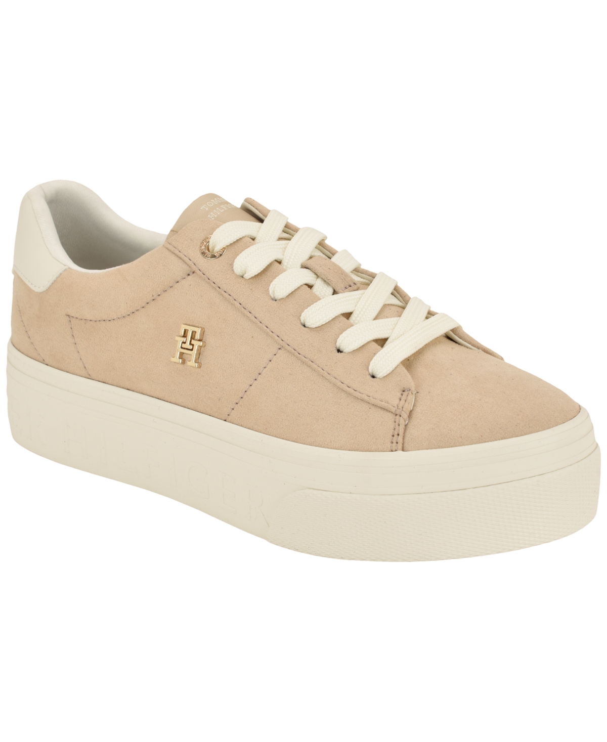 Click here for Tommy Hilfiger Womens Brighs Platform Lace-Up Snea... prices