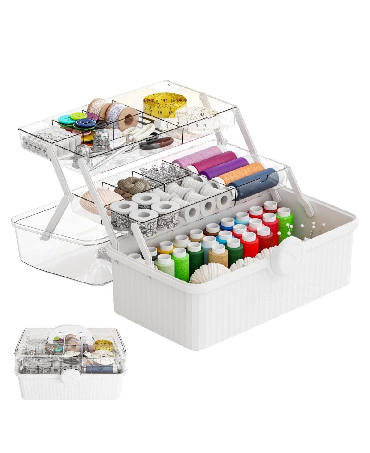 Click here for Xdovet Plastic Craft Box 3-Layer Multipurpose Orga... prices