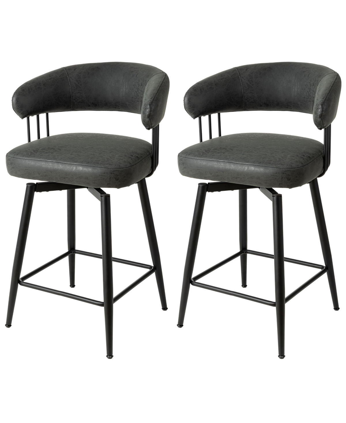 Click here for Glitzhome Modern Leatherette Swivel Counter Stool... prices