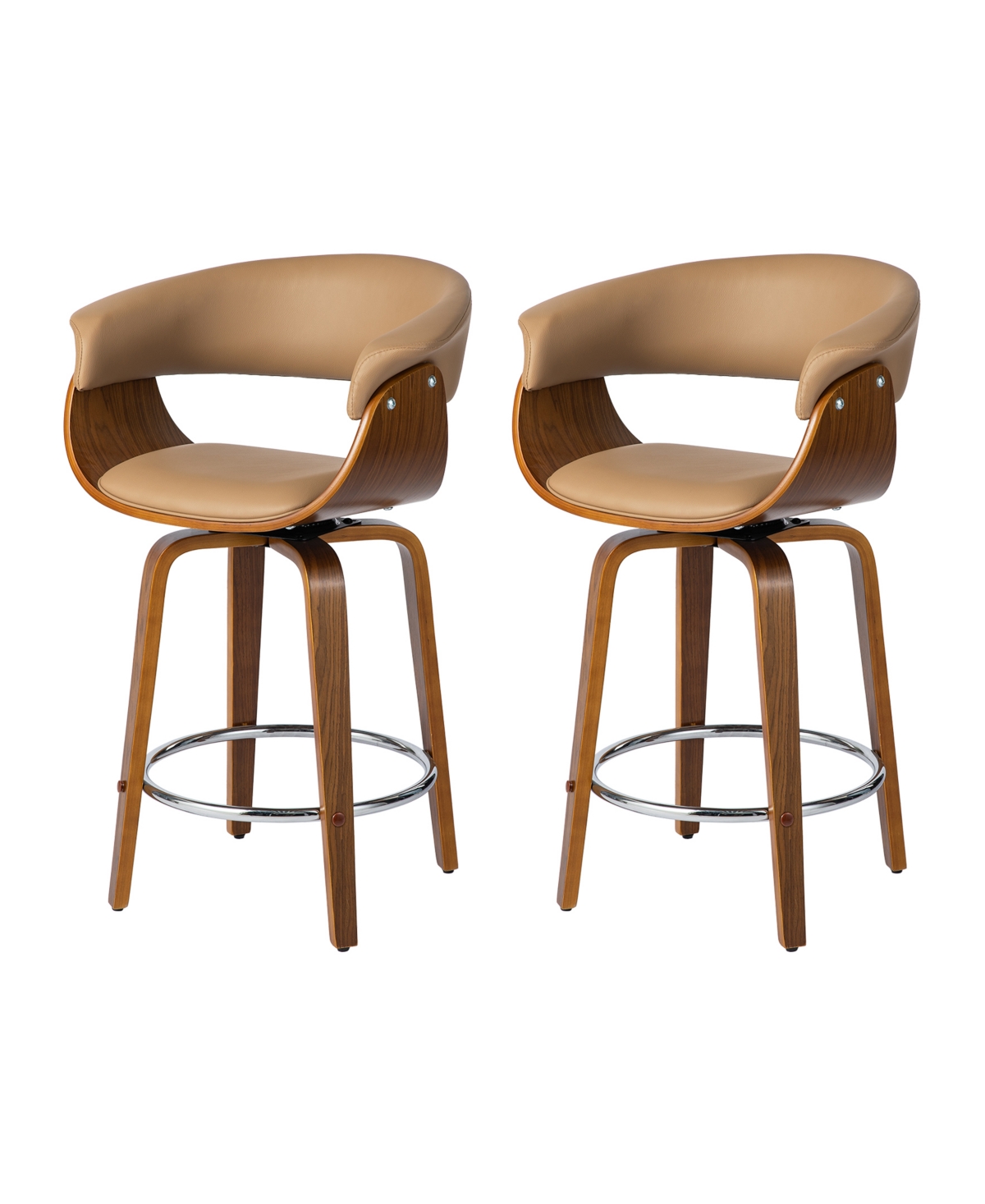 Click here for Glitzhome Mid-century Modern Leatherette Swivel Co... prices