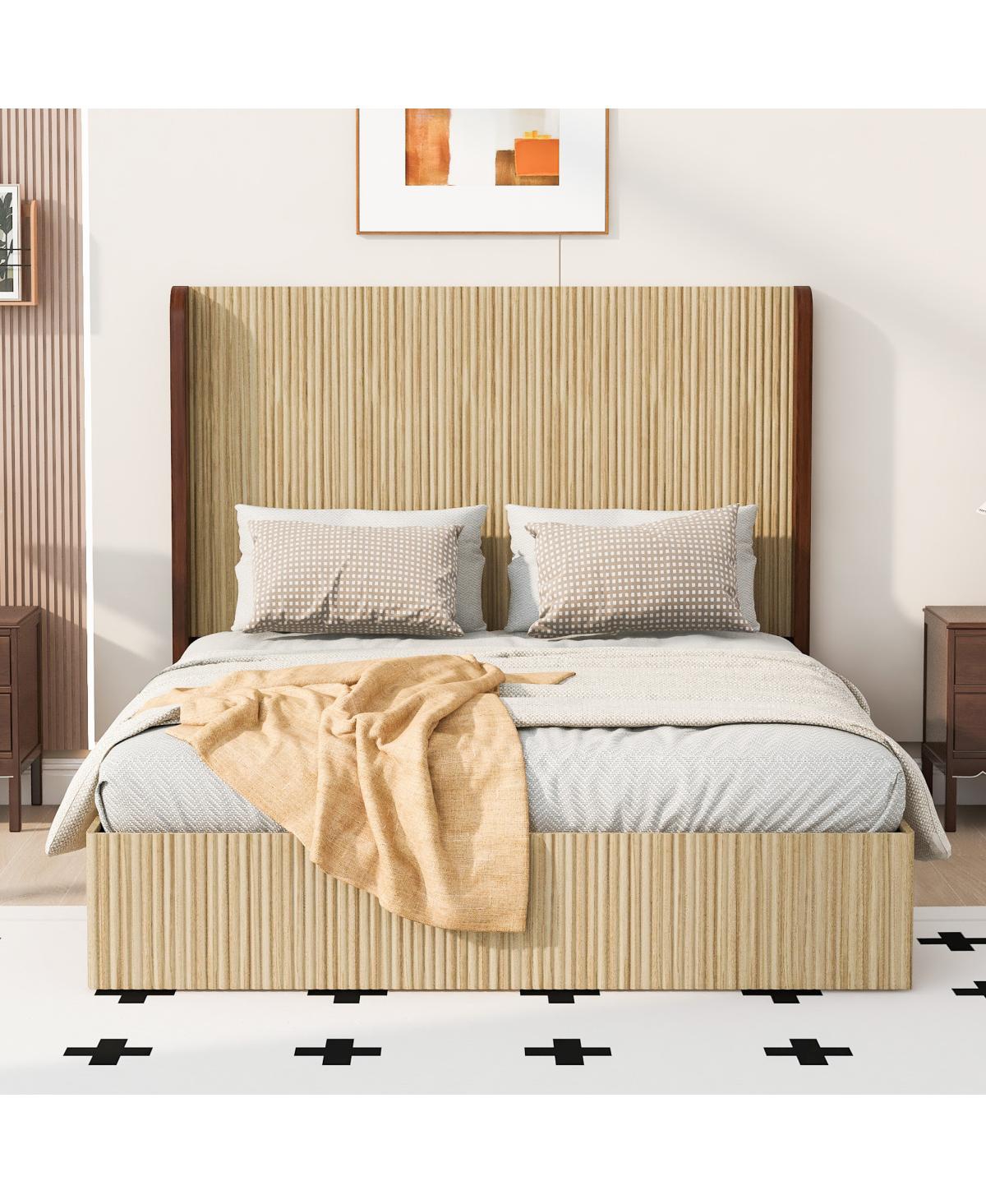 Click here for Streamdale Furniture Queen Size Serrated Wooden Pl... prices