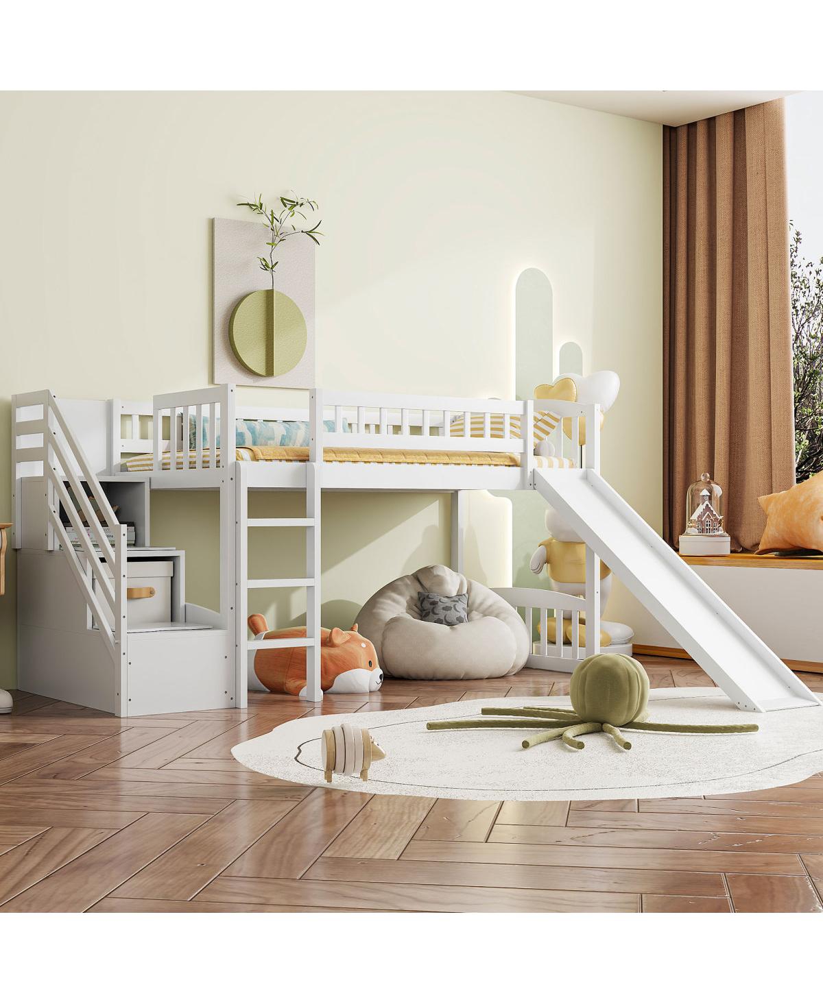 Click here for Streamdale Furniture Stairway Twin Size Loft Bed w... prices