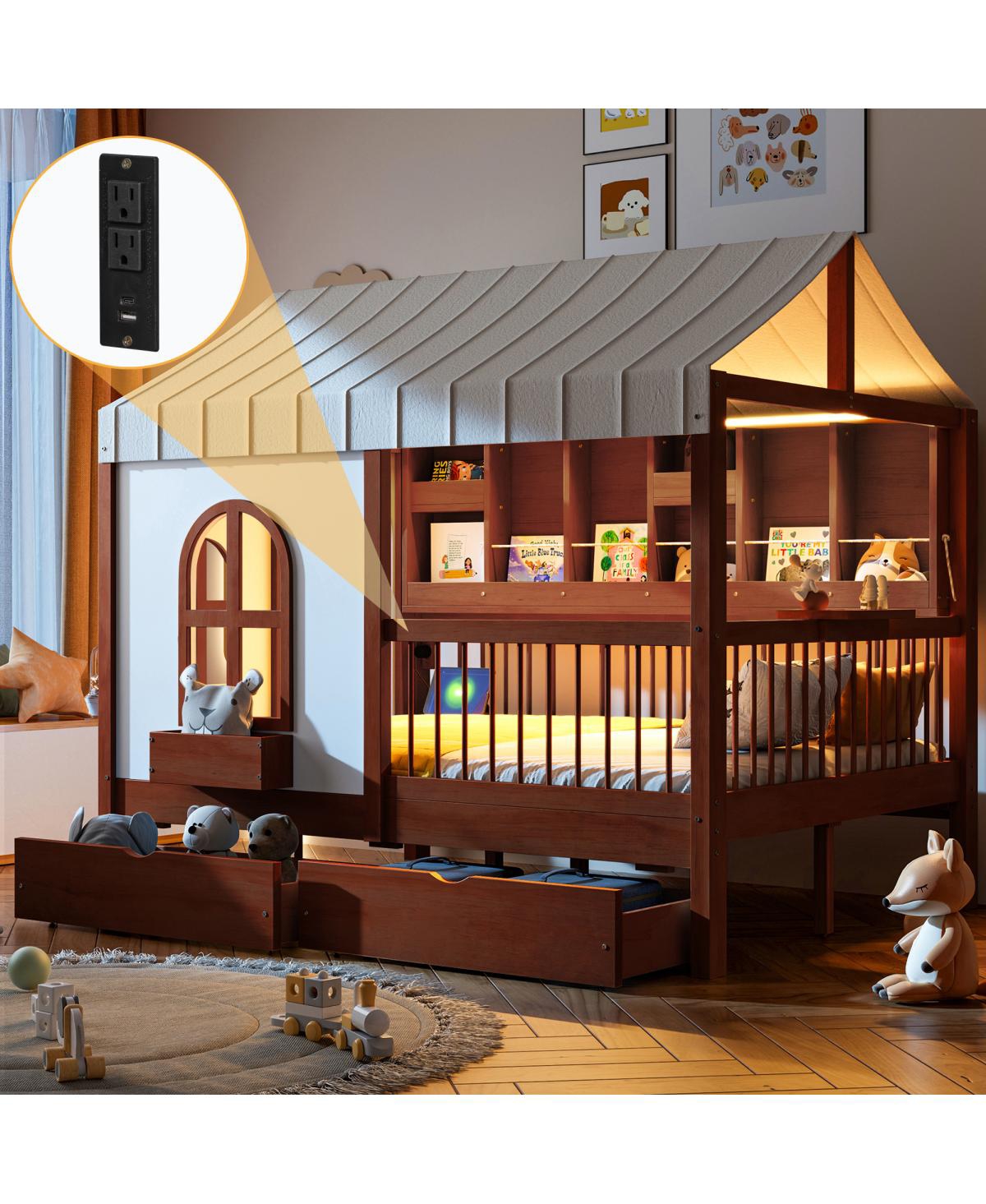 Click here for Streamdale Furniture Full Size House Bed with 2 Dr... prices