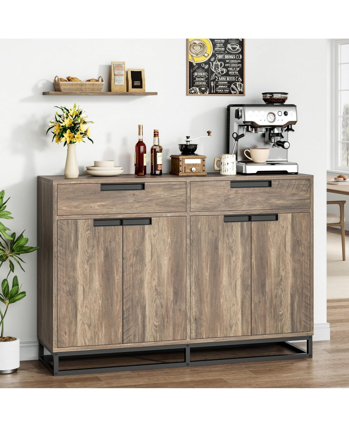 Click here for homfan Sideboard Buffet Cabinet with Storage 55 Ac... prices