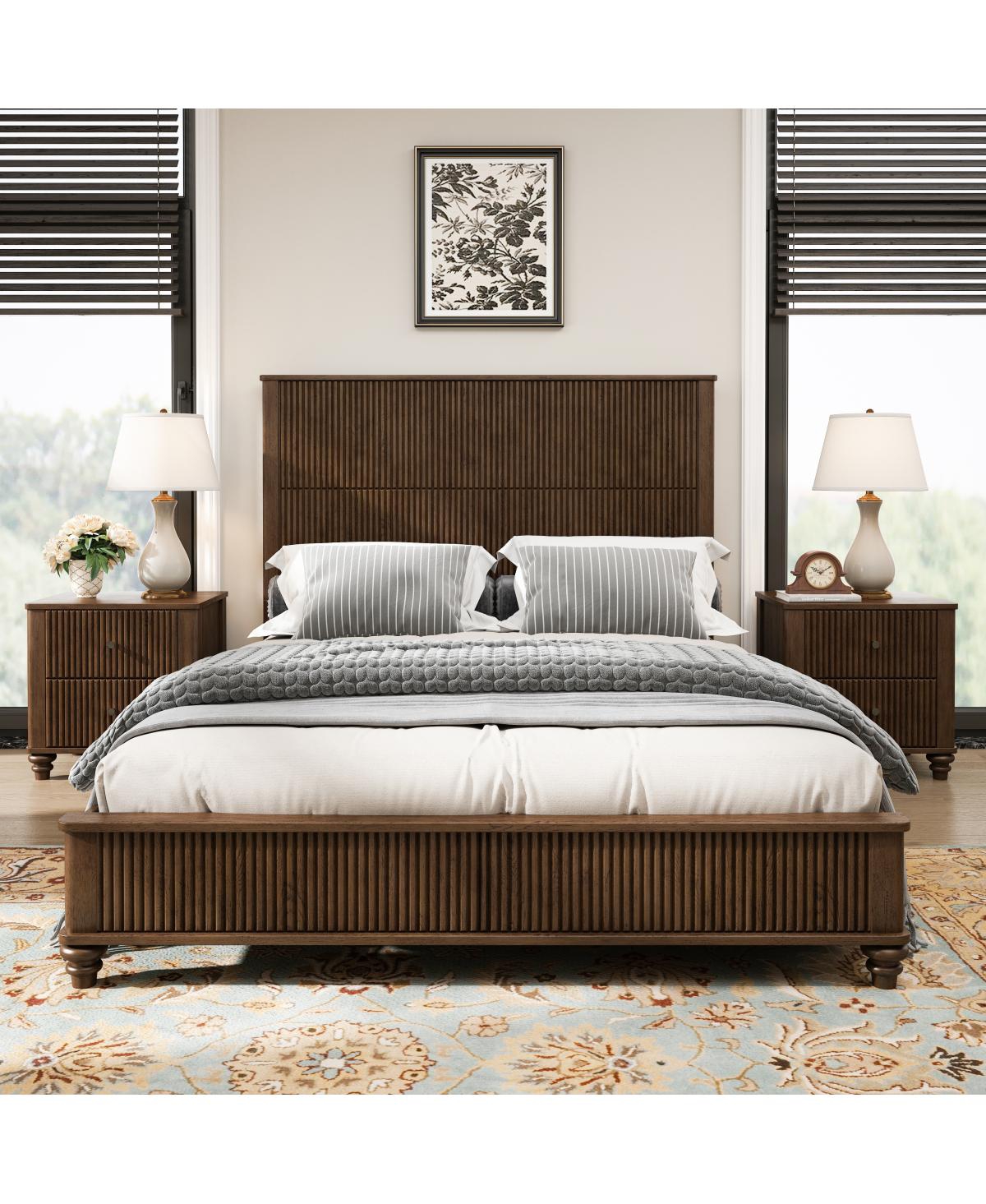 Click here for Streamdale Furniture solid Wood Platform Bed Frame... prices