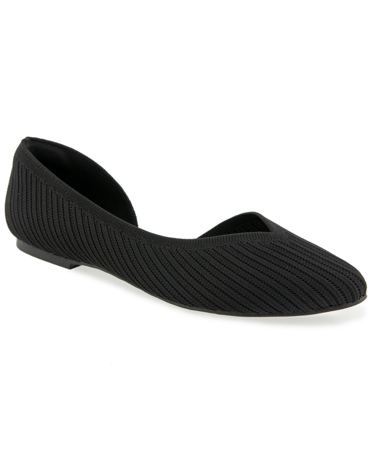 Click here for Kensie Womens Gavah Knit DOrsay Ballet Flat - Blac... prices