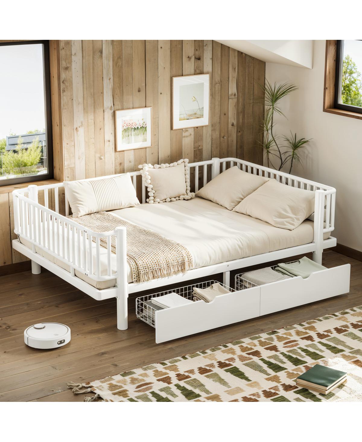 Click here for Streamdale Furniture Full Size Metal Platform Bed... prices