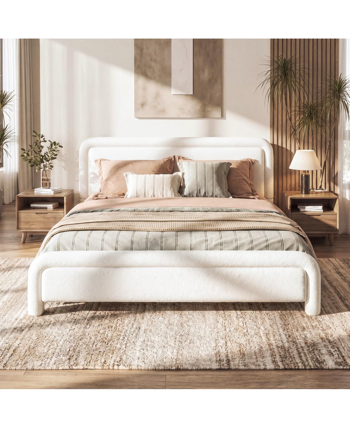 Click here for Streamdale Furniture Queen Size Upholstered Boucle... prices